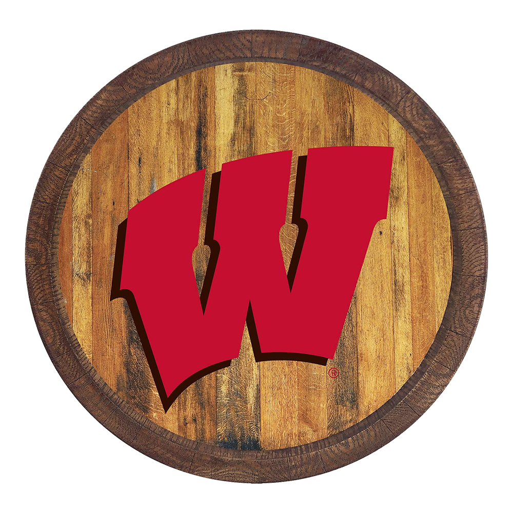 Wisconsin Badgers: "Faux" Barrel Top Sign