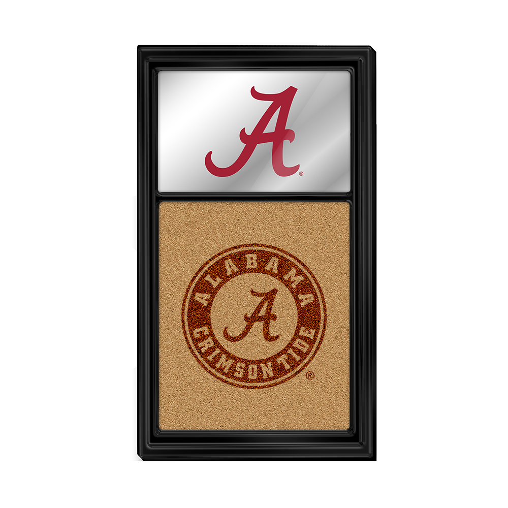 Alabama Crimson Tide: A Logo, Dual Logo Mirrored Cork Note Board
