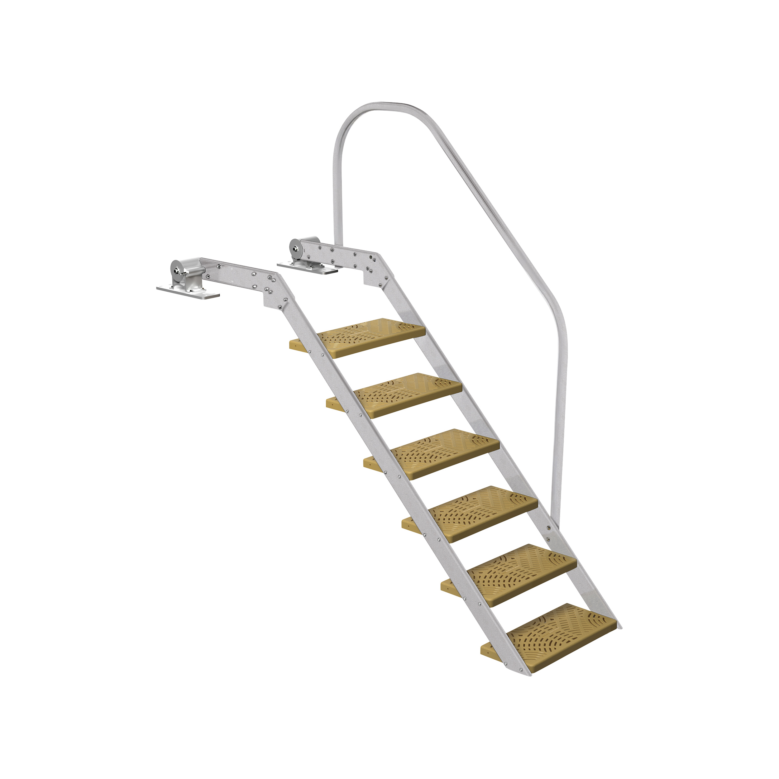 43026WB-KH 6-Step NautiSteps Spring-Assisted Dock Ladder - Textured ...