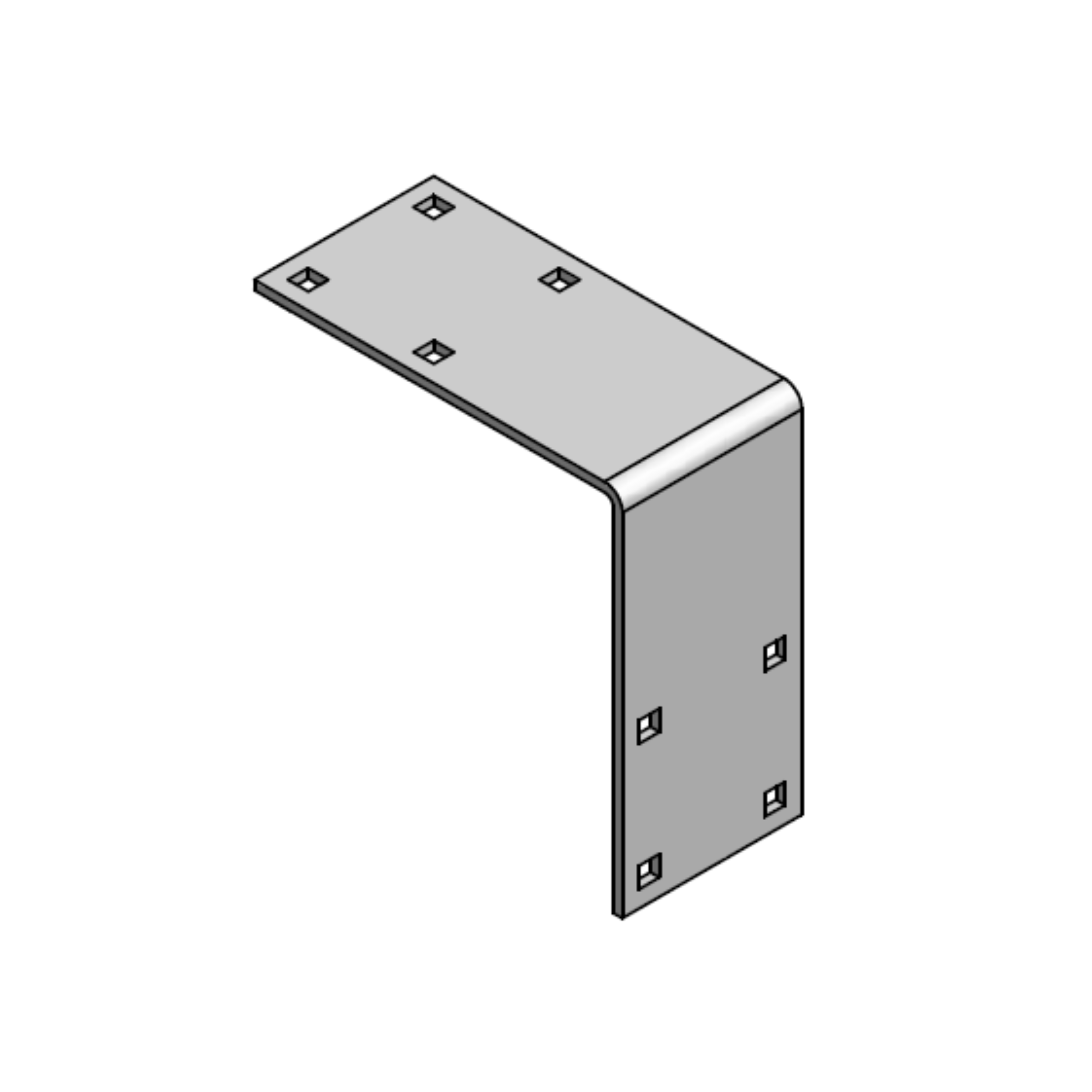 Tie Down 26402 10 in. x 5 in. Commercial Grade Outside Corner End | Tie ...