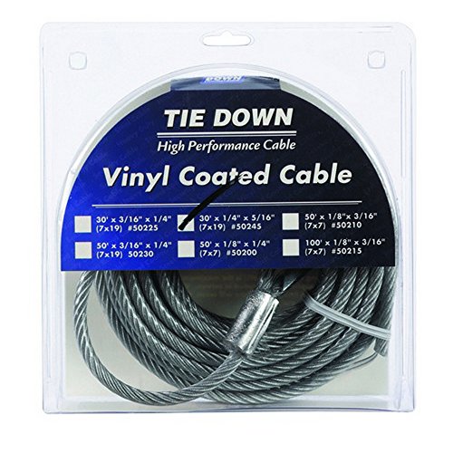 Tie Down 50245 1/4 in. ID x 5/16 in. OD x 30 ft. Galvanized Cable | Tie ...