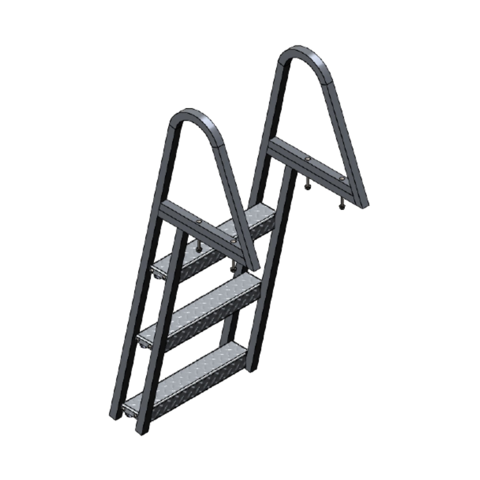 Tie Down 29273 3-Step Marine-grade Aluminum Dock Ladder, 300 lb ...