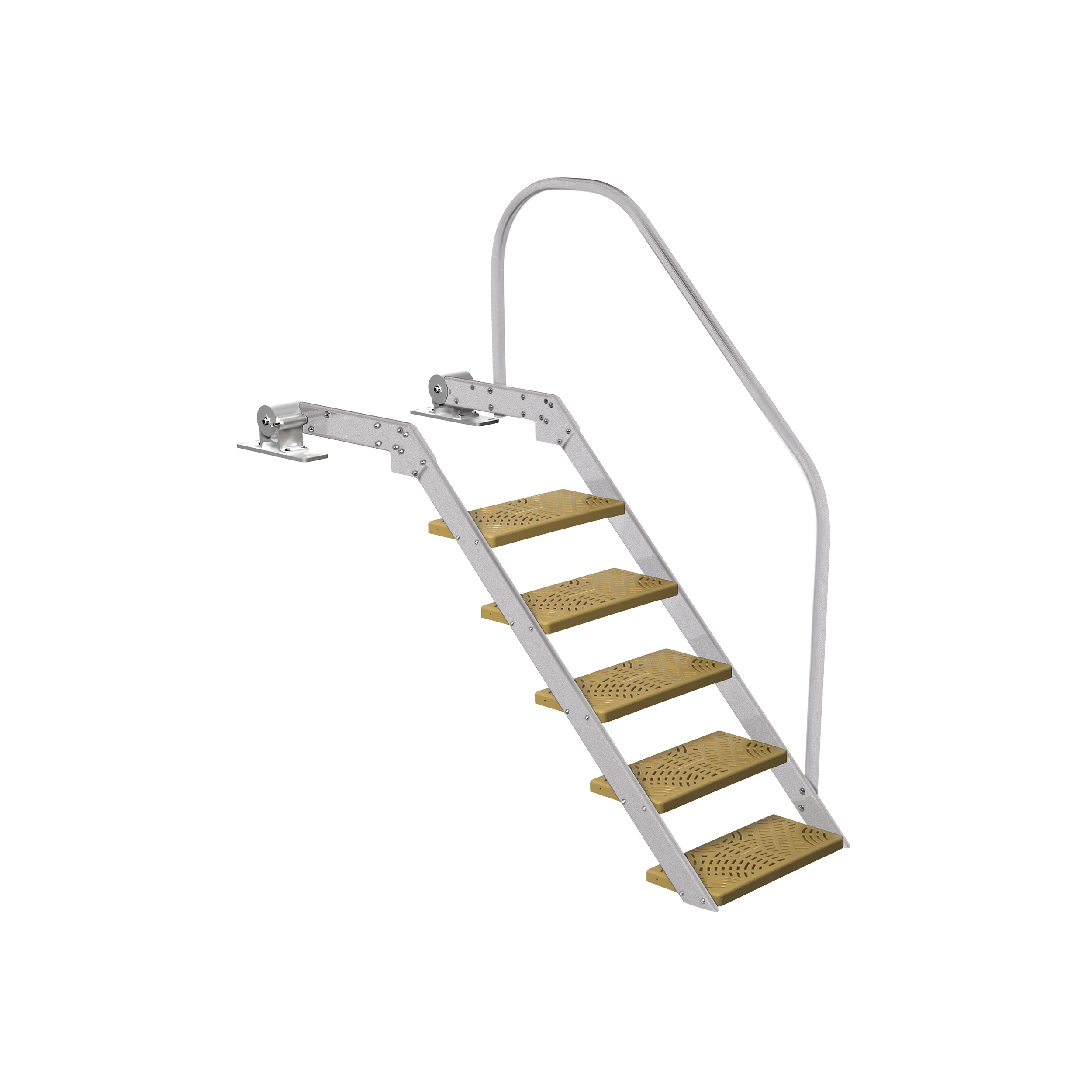 43025WB-KH 5-Step NautiSteps Spring-Assisted Dock Ladder - Textured ...