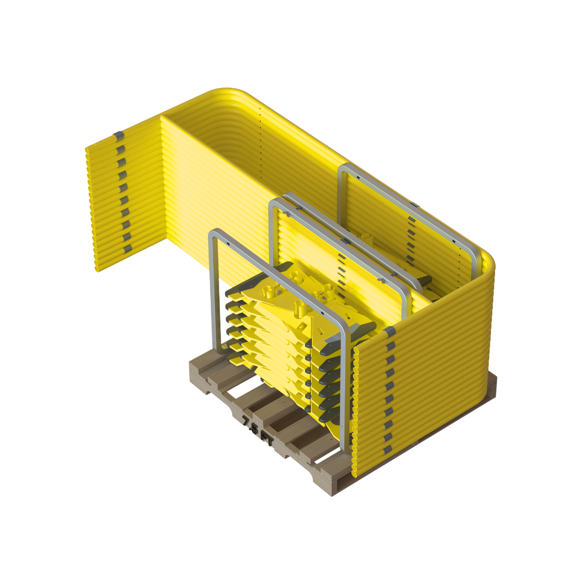 Tie Down 71792 Yellow Stack Pallet Kit - 11 5 ft. Guardrails & 12 UCC ...