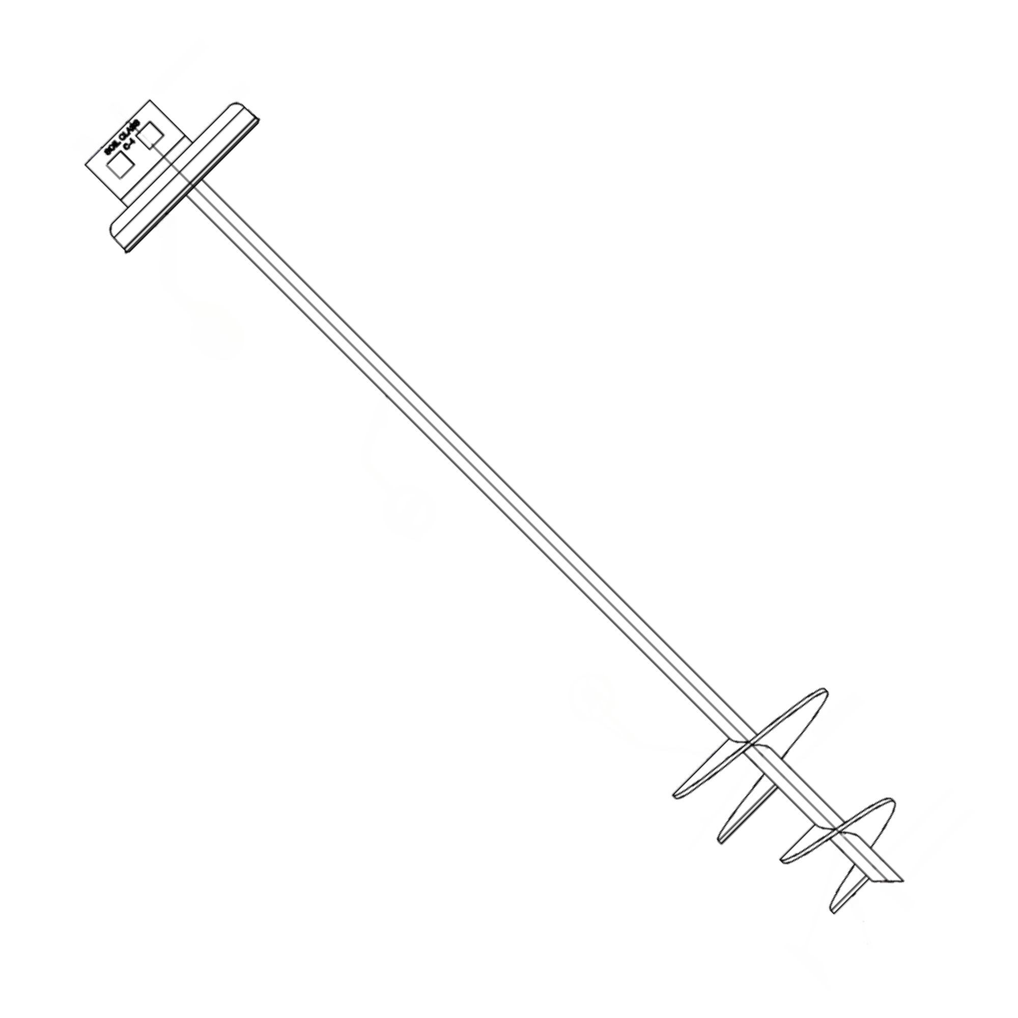 Tie Down 59665 DEEP SET - CAP ANCHOR/STABILIZERS, 36 IN. LONG WITH 3/4 ...