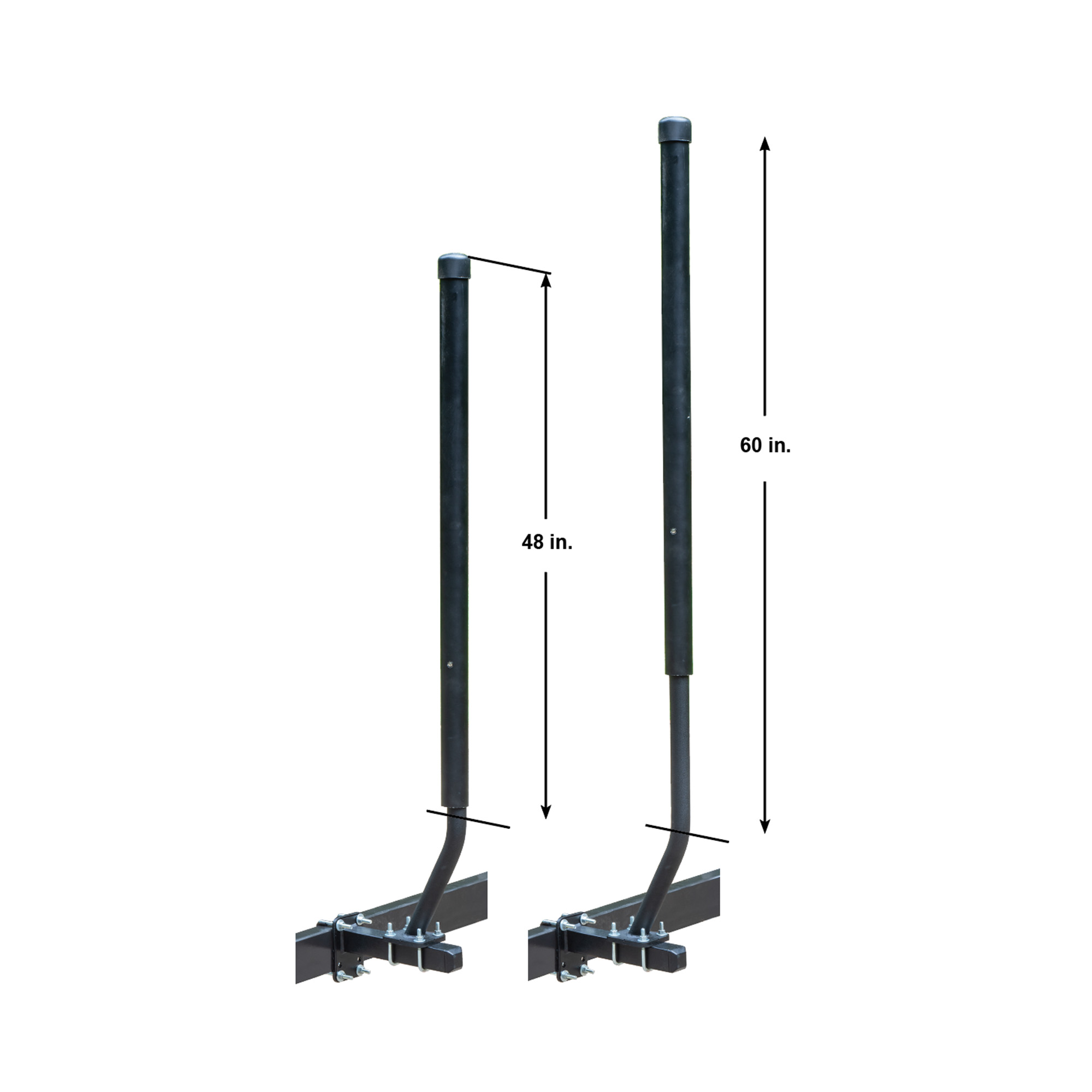86568 48-60 in. Black HD 14 GA steel FLOATING GUIDE POST | Tie Down