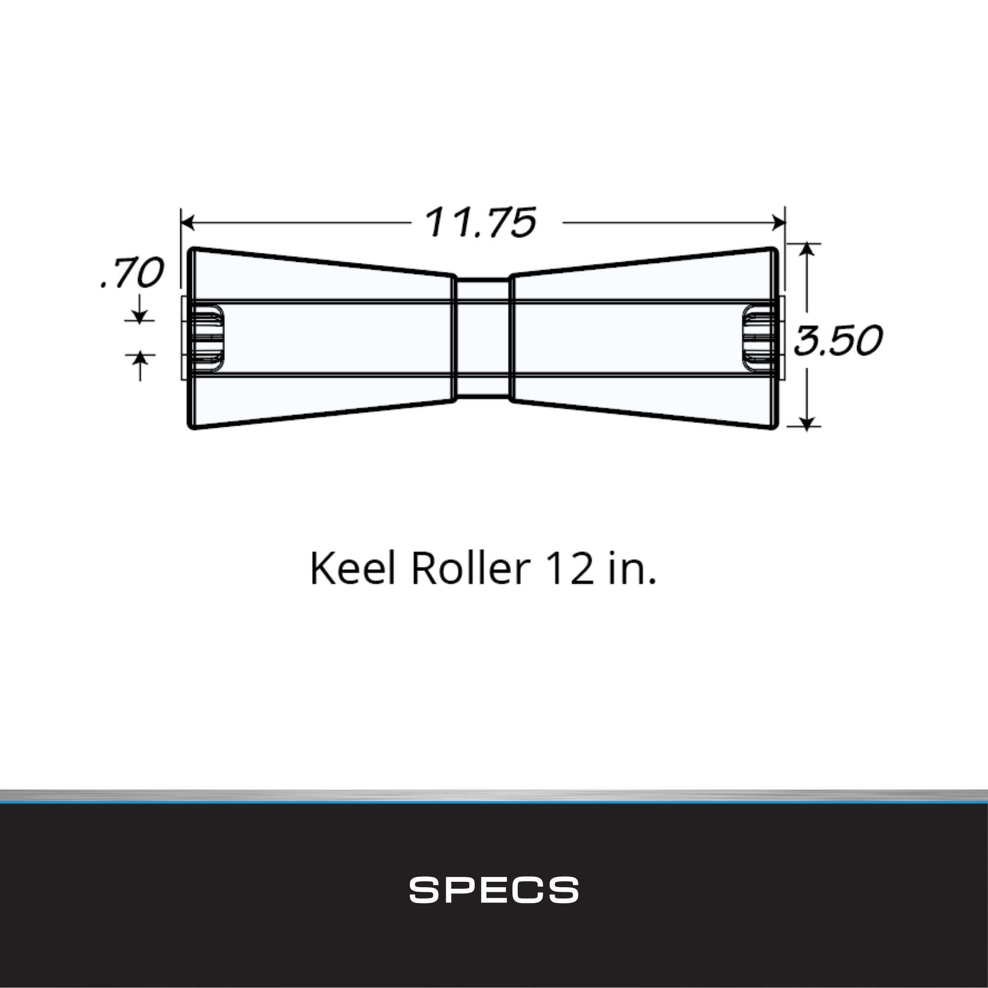 Tie Down 86417 12 in. Black Poly 11 Gauge Galv Steel PANEL BRACKET ASSEMBLIES | Tie Down