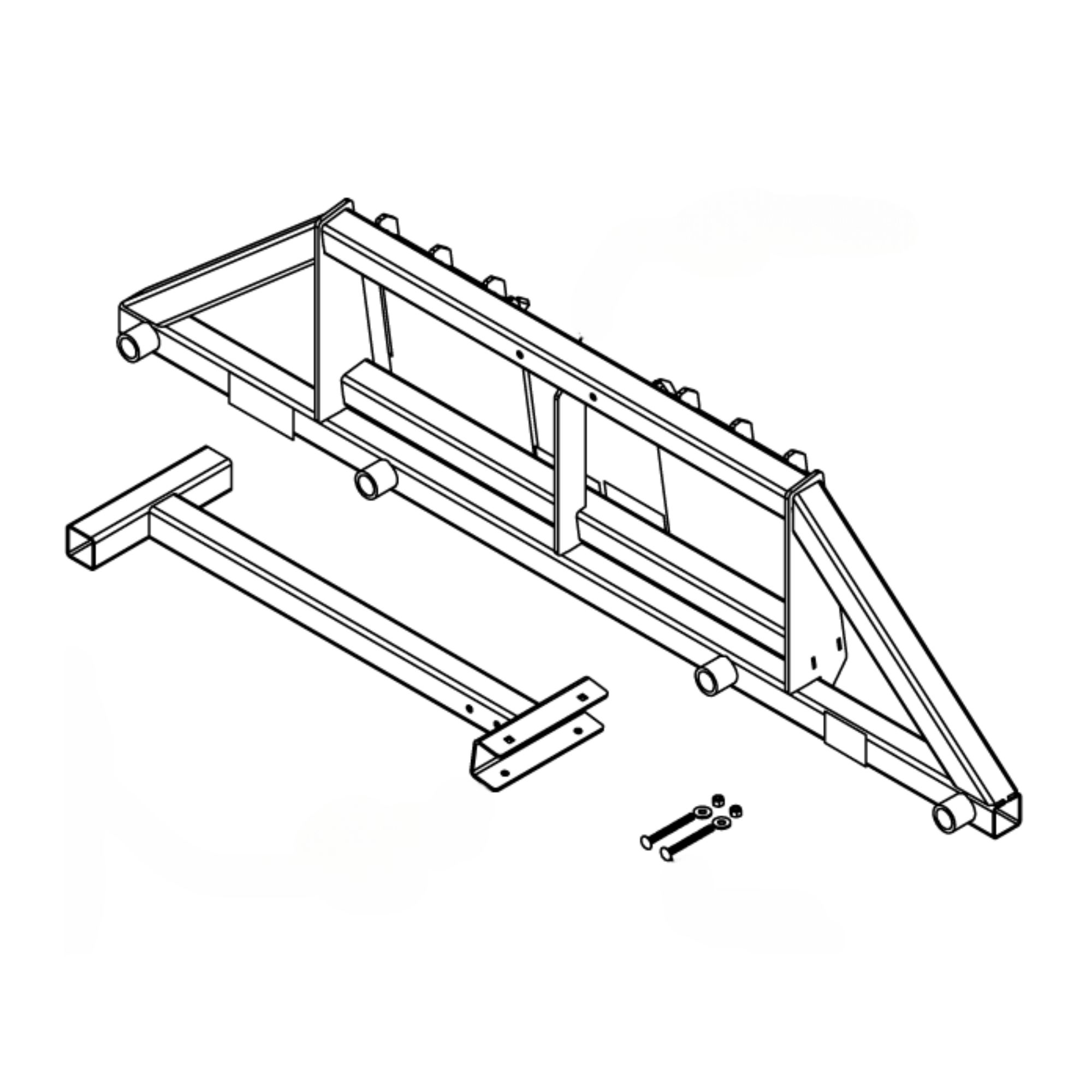 Maxilator MHS-FEL2-SS 39 Inch Hay Spear Assembly Kit - Skid Steer Mount ...