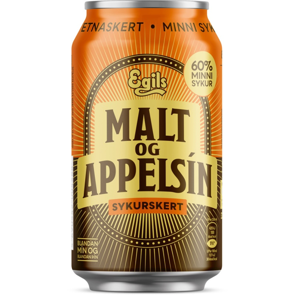 Egils - Malt og Appelsín Sykurskert, 10x 330ml