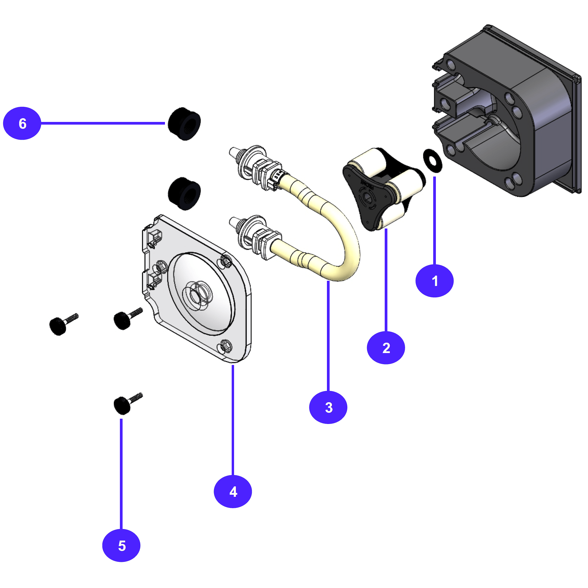 Blue-White :: A1F4-8T | A1 Peristaltic Metering Pump - Manual Control ...