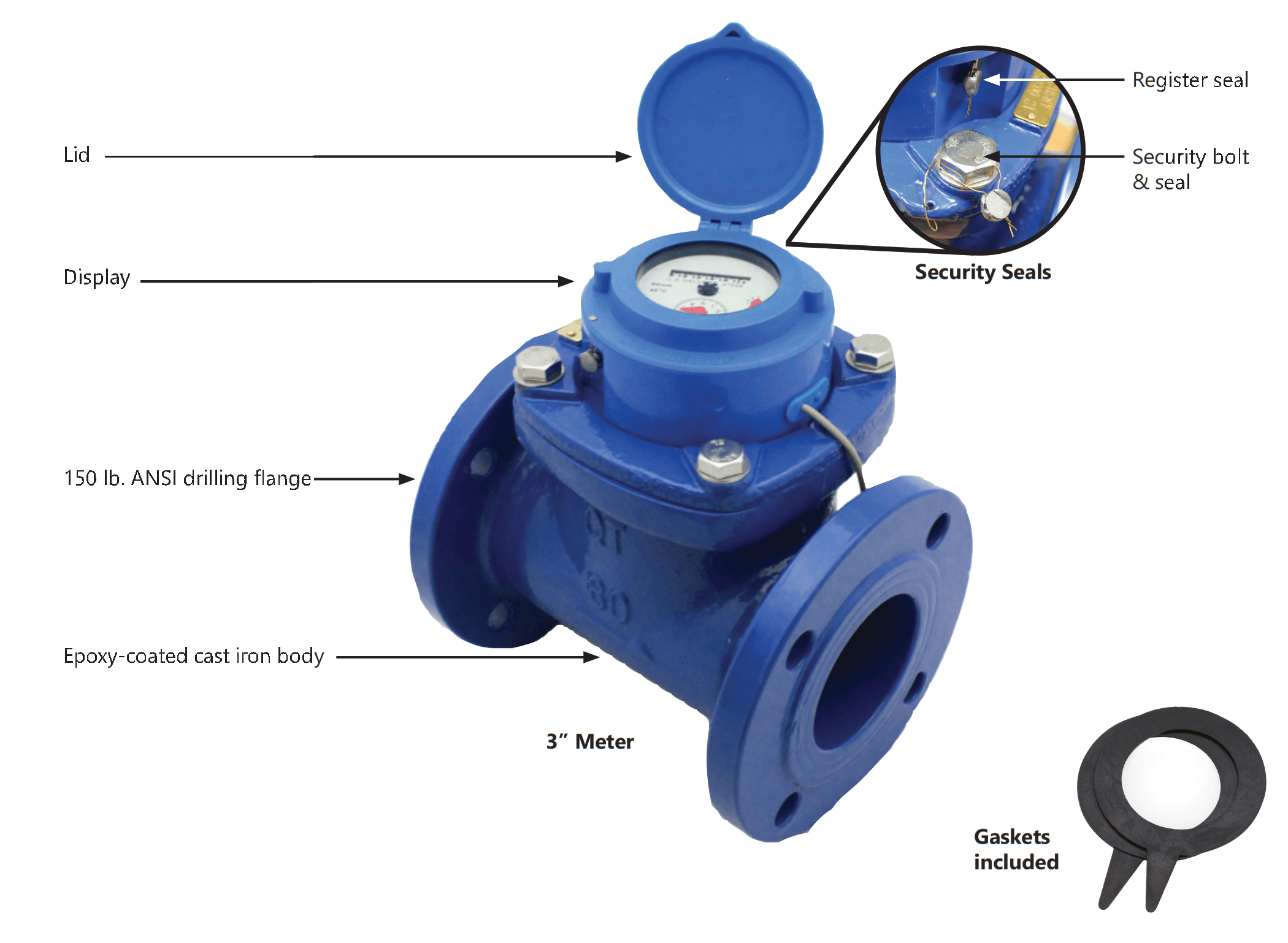 Seametrics :: WJ-400-17-1000G | In-Line Turbine Meter - Cast Iron - 4 ...