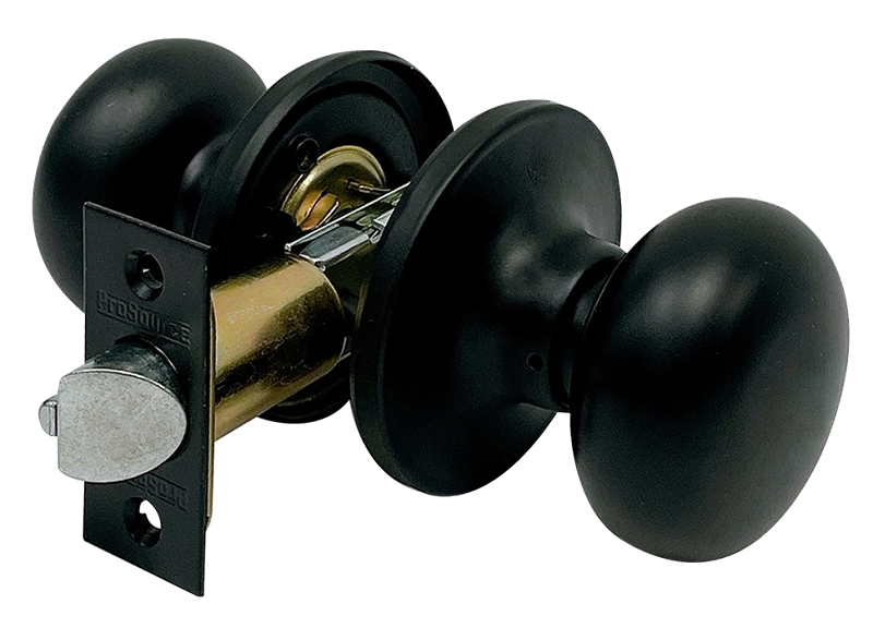 ProSource TFX930BSR4V24 Passage Knob, Metal, Matte Black, 2-3/8 to 2-3/ ...