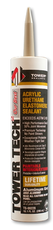 Tower Sealants Tower Tech2 TS-00220 Sealant, Aluminum Gray, 60 min ...