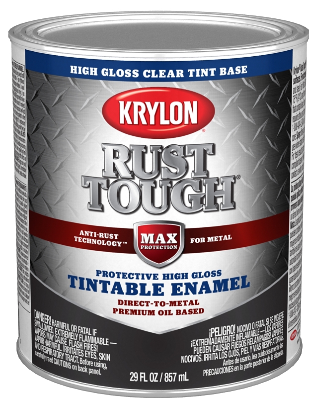 Krylon Rust Tough K09727008 Enamel Paint, Gloss Sheen, Clear, 1 qt, 400 ...