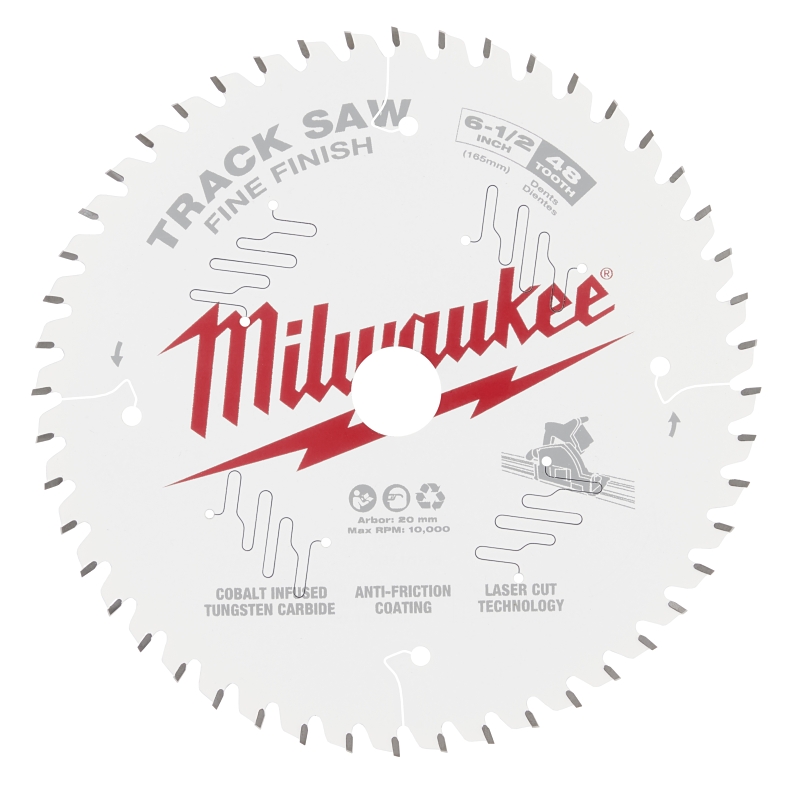 MILWAUKEE - Milwaukee 48-40-0627 Track Saw Blade, 6-1/2 in Dia, 20 mm ...