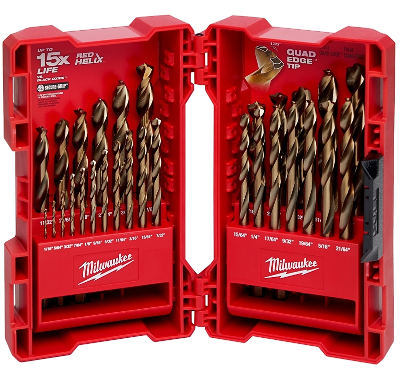 MILWAUKEE - Milwaukee RED HELIX 48-89-2332 Drill Bit Set, 29-Piece ...
