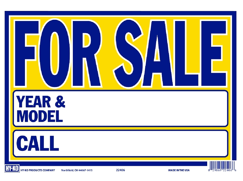 HY-KO PRODUCTS - Hy-Ko 22406 Neon Sign, FOR SALE, Blue Legend, Yellow ...