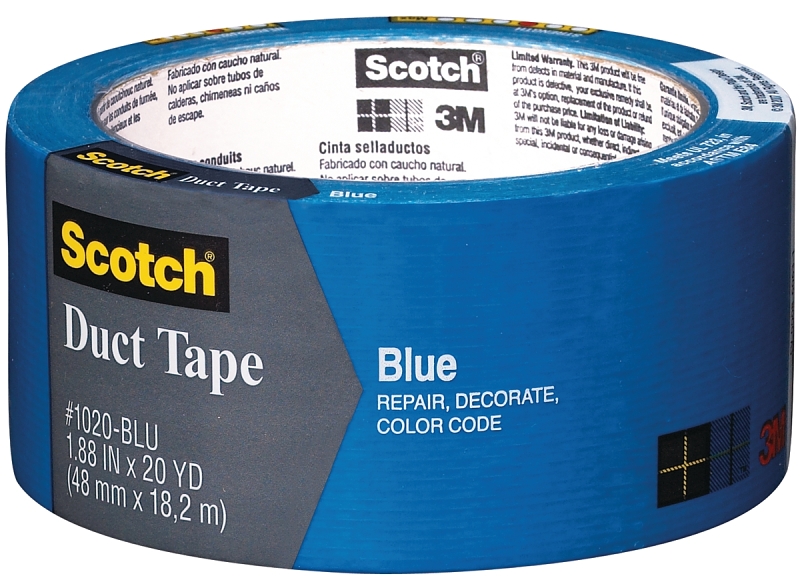 3M - Scotch 3920-BL Duct Tape, 20 yd L, 1.88 in W, Blue #VORG9355280 ...