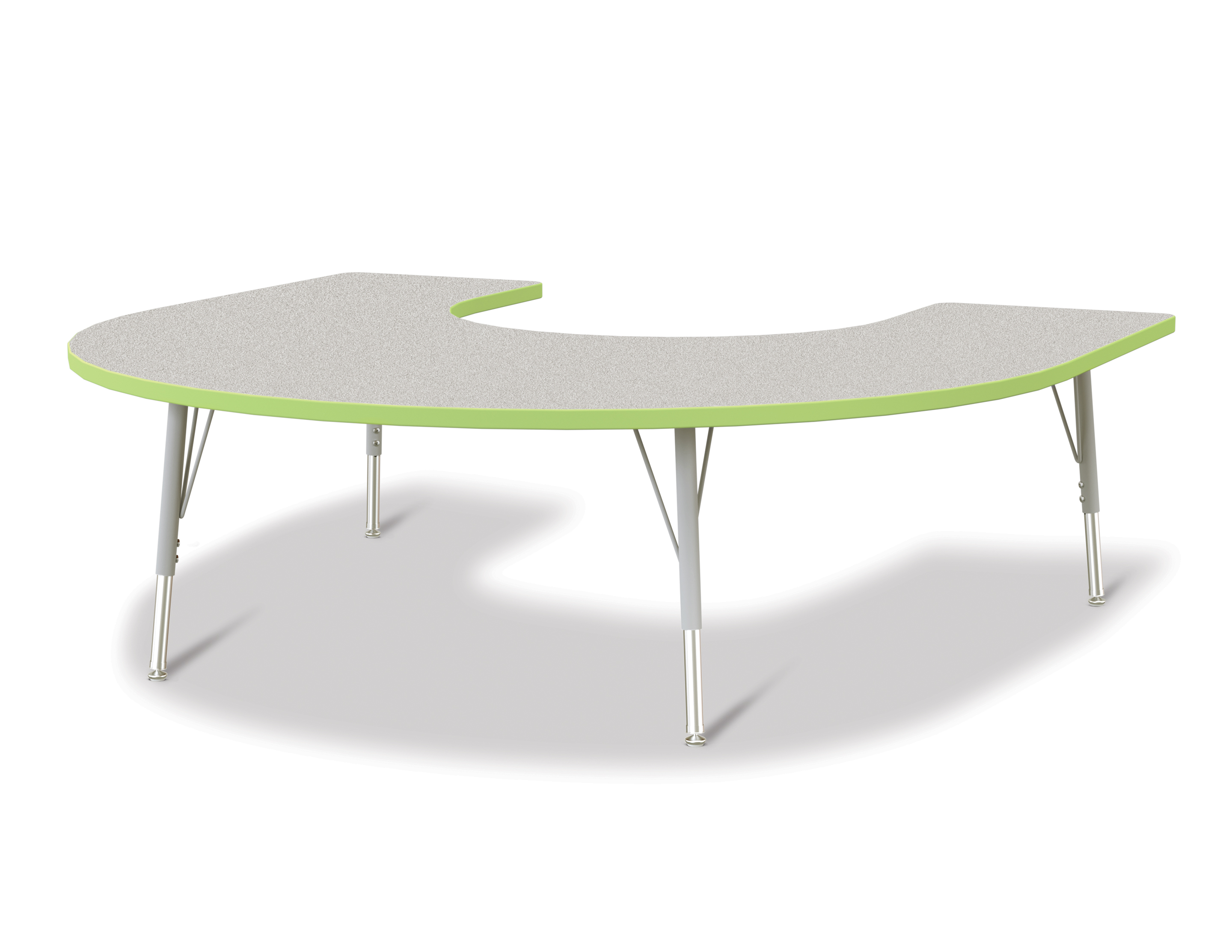 Berries® Horseshoe Activity Table - 66" X 60", E-height - Freckled Gray ...