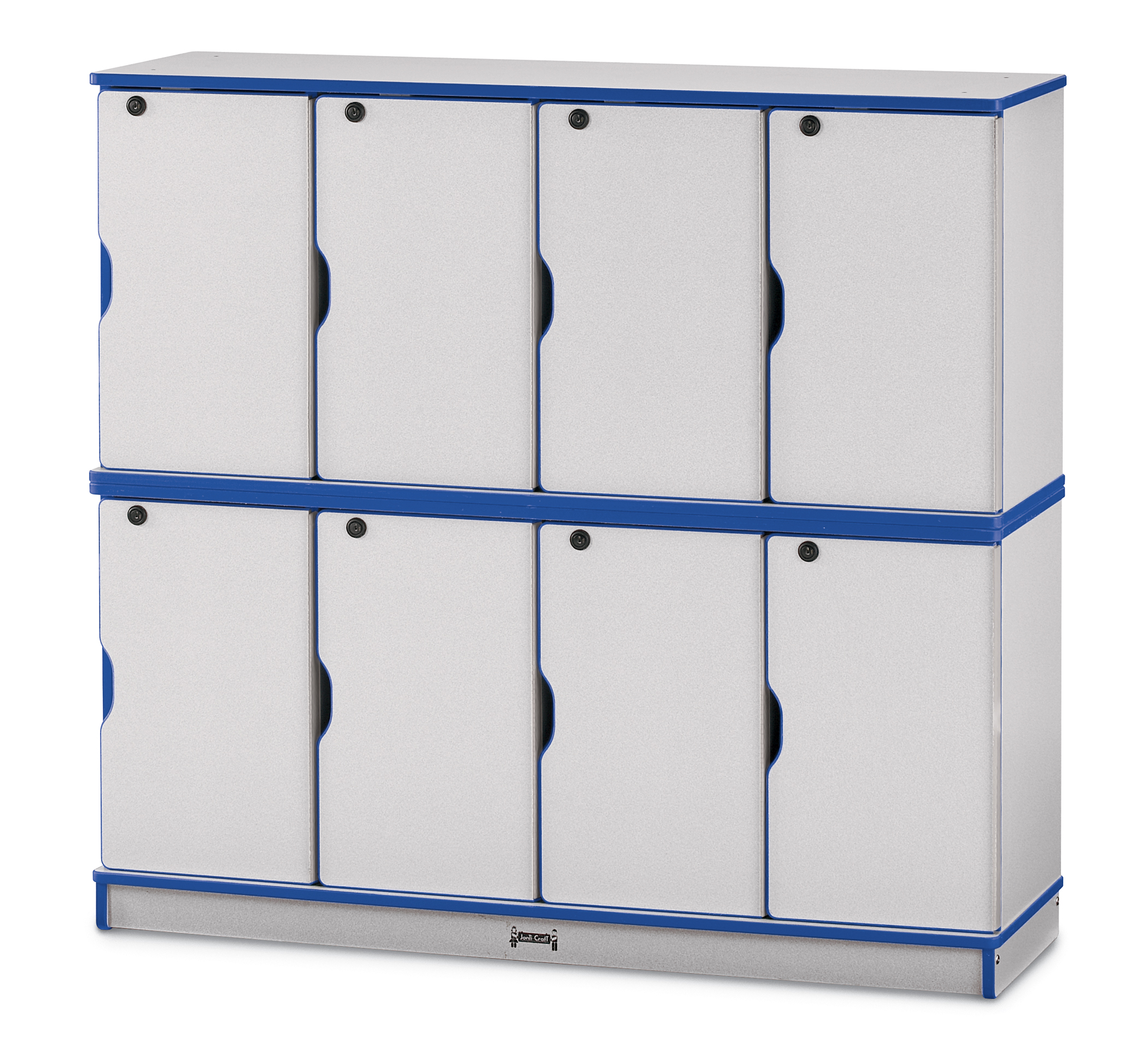 Rainbow Accents® Stacking Lockable Lockers - Double Stack - Blue