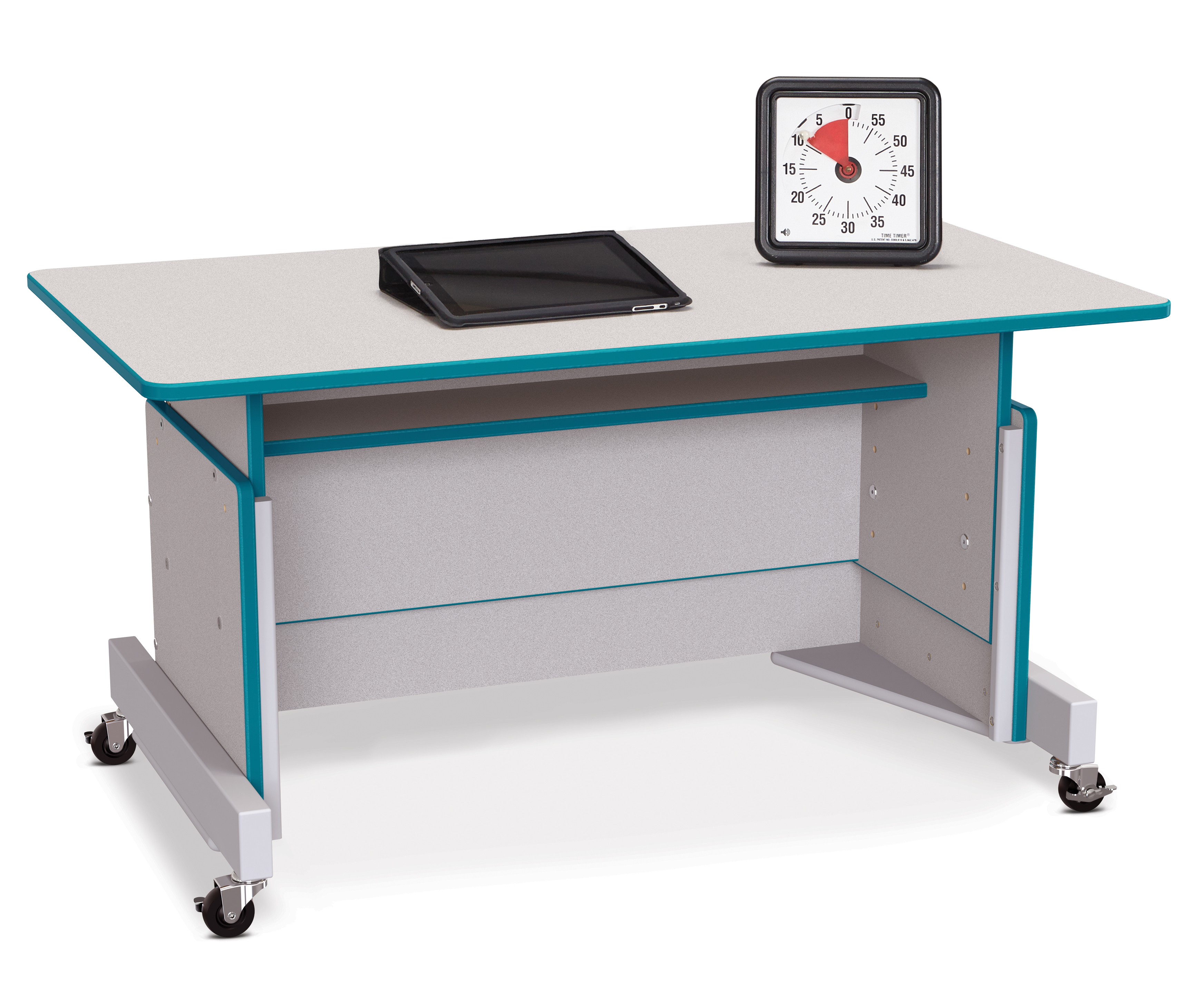 Bulk Buy Rainbow Accents Apollo Single Computer Desk - Teal 3351JC005 ...