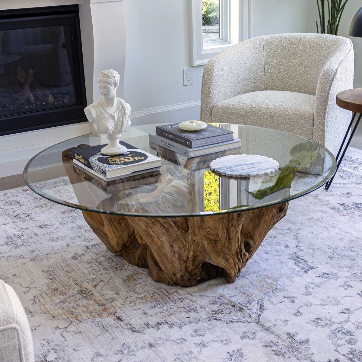tree trunk coffee table
