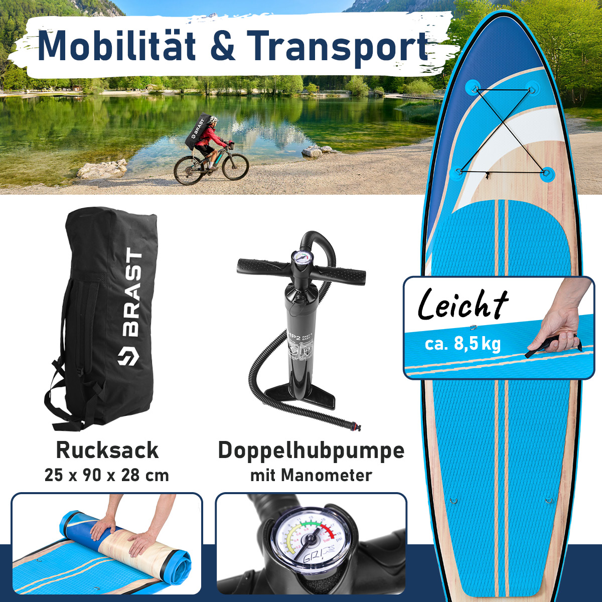 SUP Board aufblasbar TROPIC 320 Wave | brast24.de