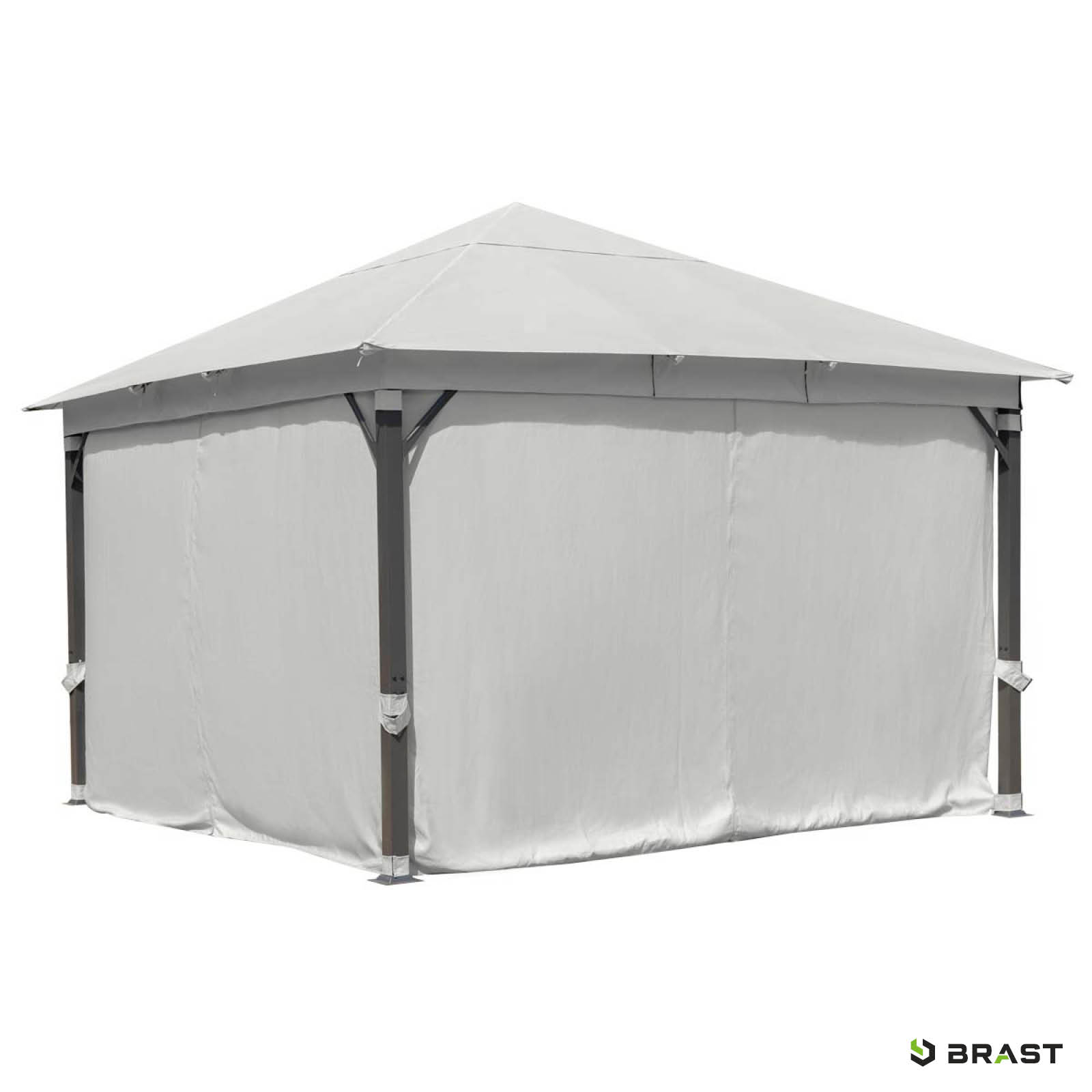 Alu Pavillon INFINITY 3x4m hellgrau inkl. LEDs | brast24.de