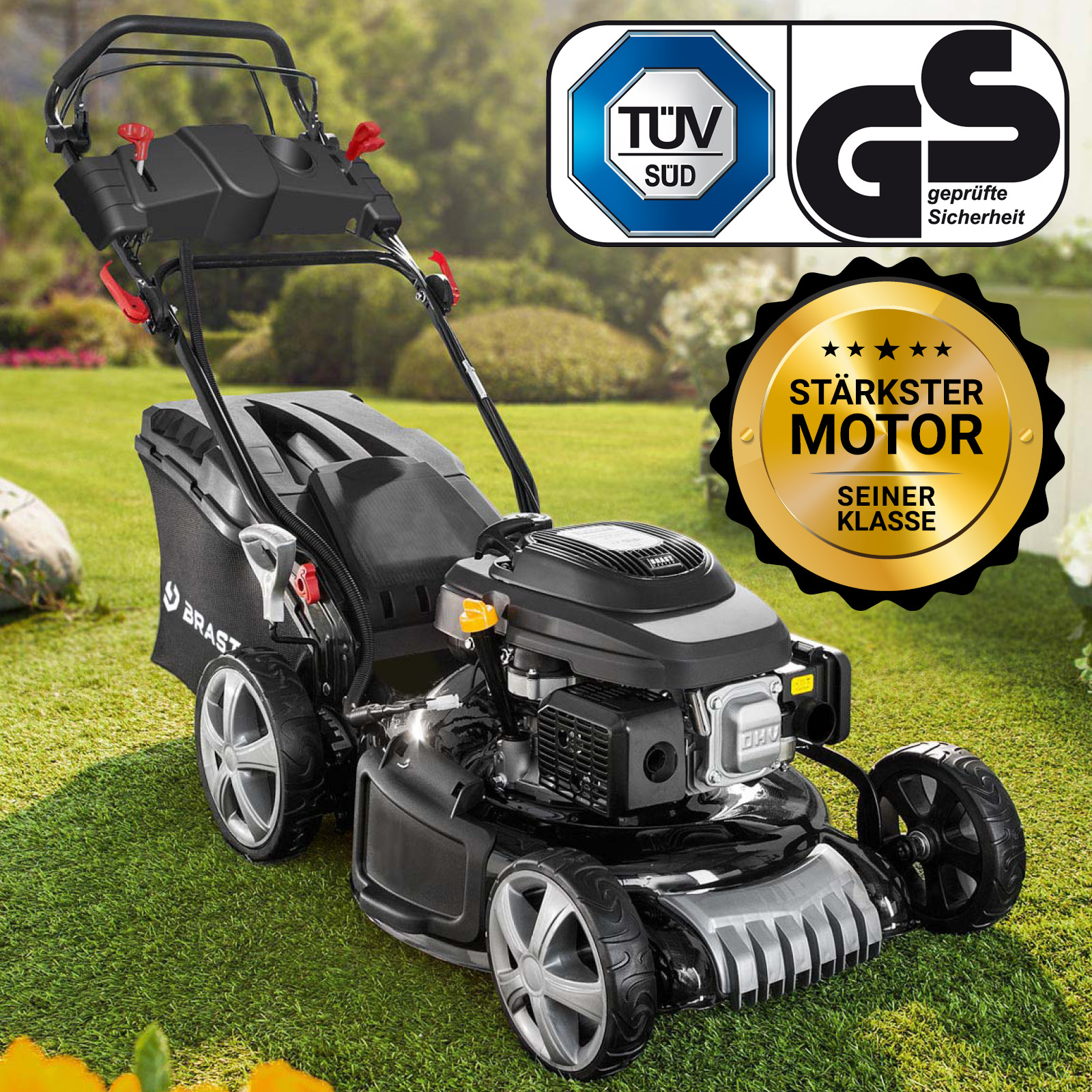 BRAST Benzin Rasenmäher 19224 ESTART SPEED | brast24.de