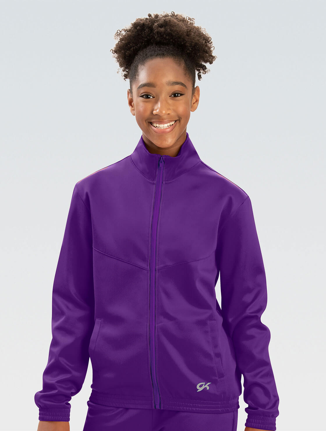 purple running jacket