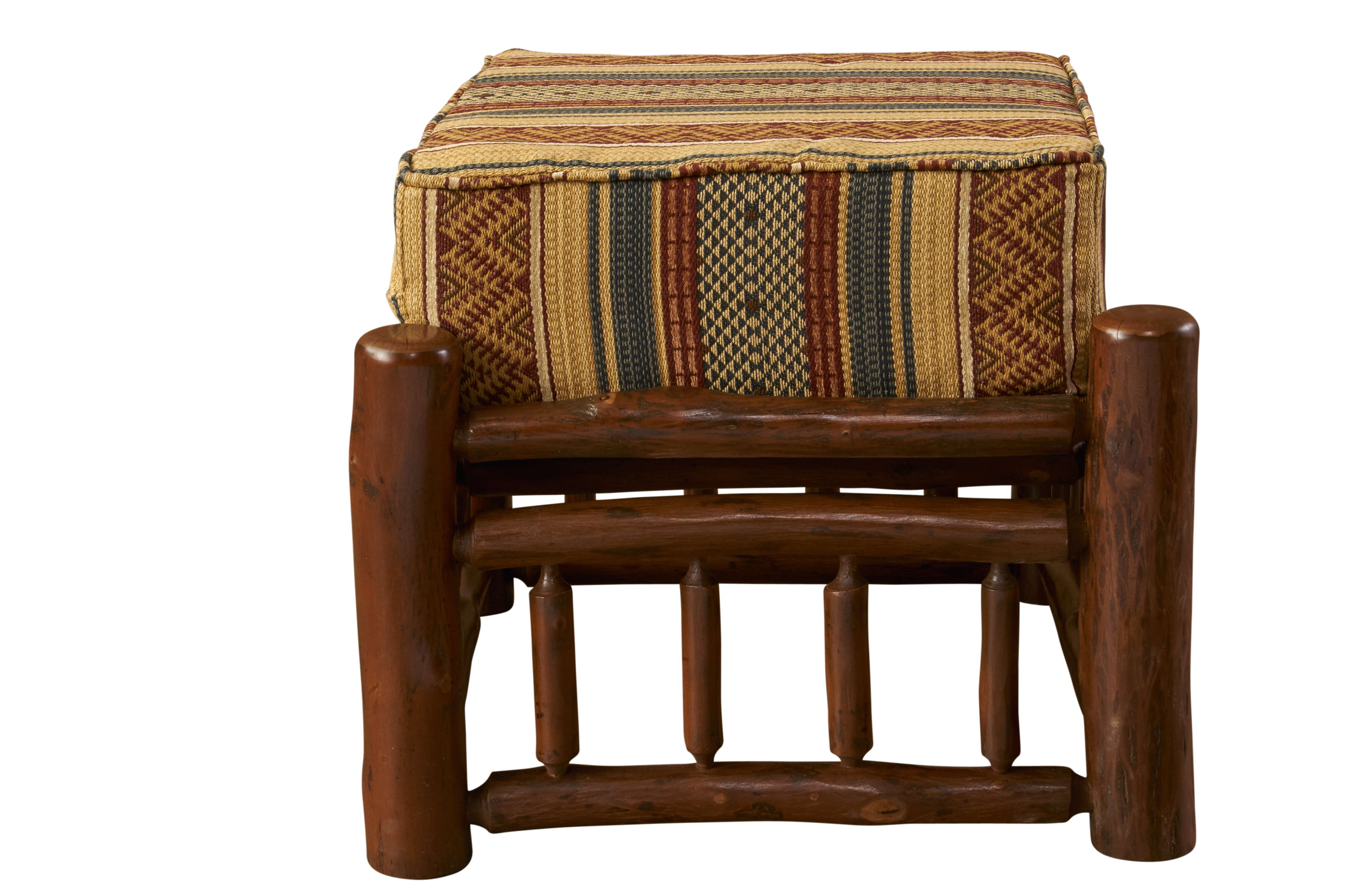 Hickory Log Chesapeake Ottoman - Upgrade Fabric - Gil's Furniture ...