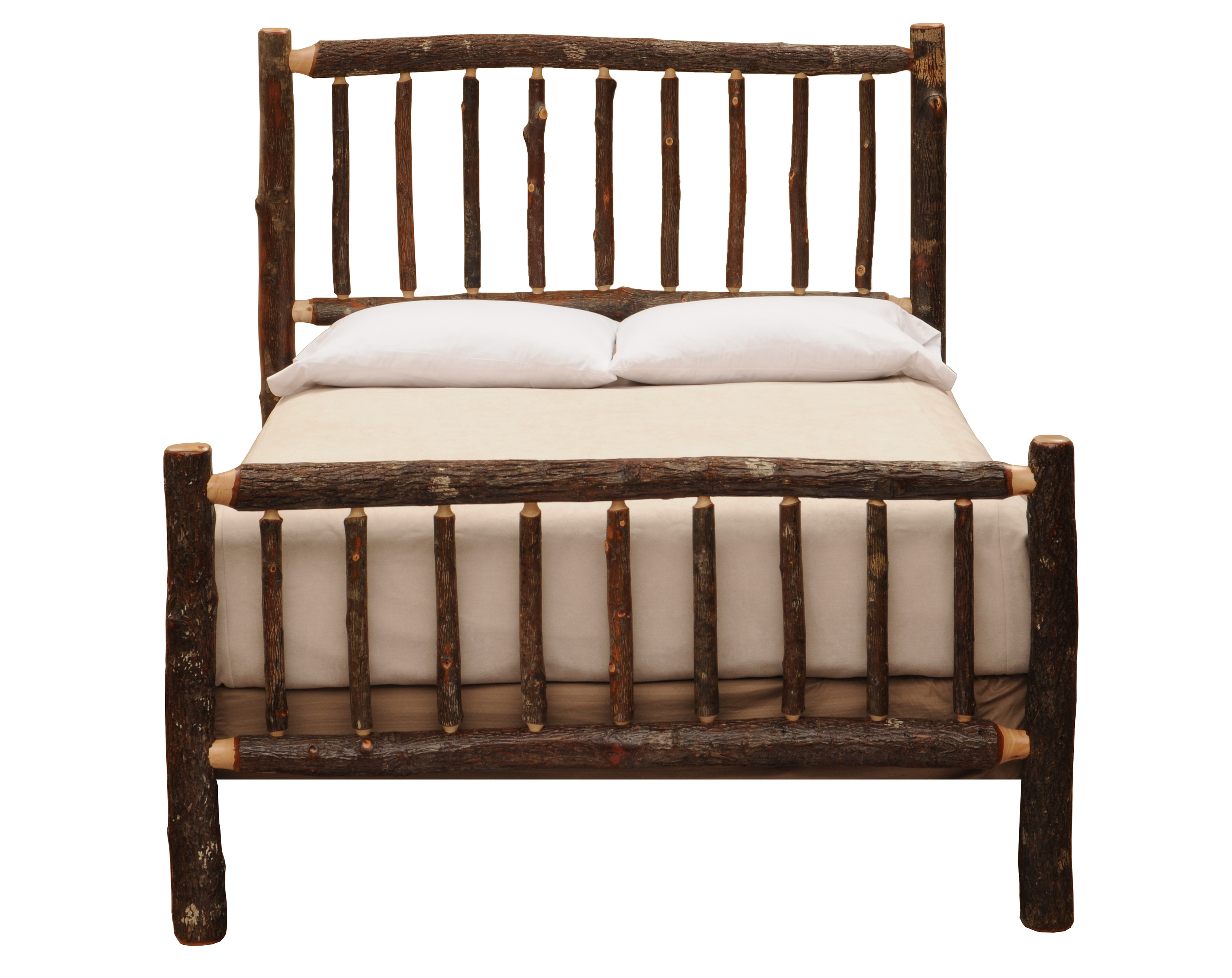 Hickory Log Traditional Bed - Single - Natural - Gil's Furniture ...
