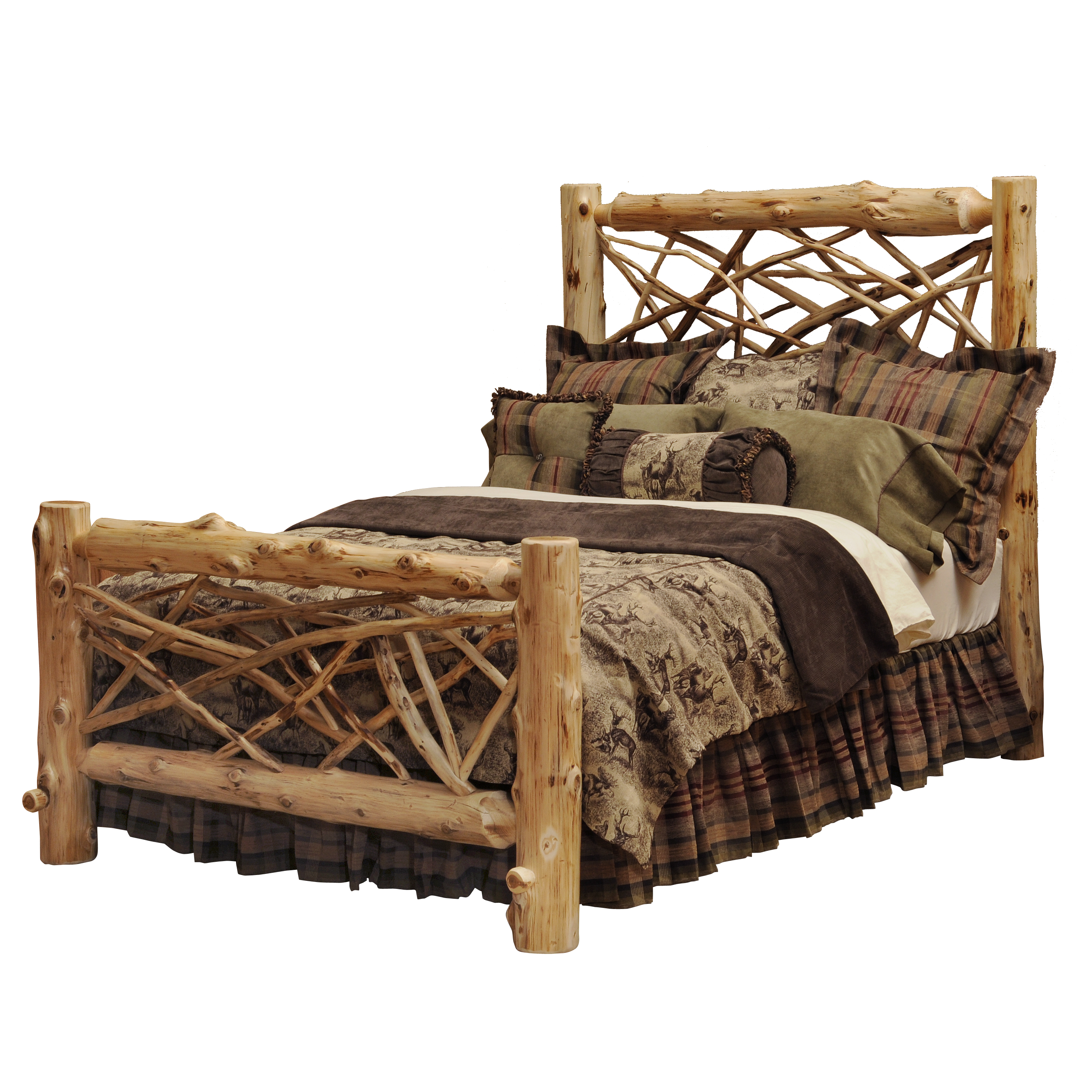 rustic single bed