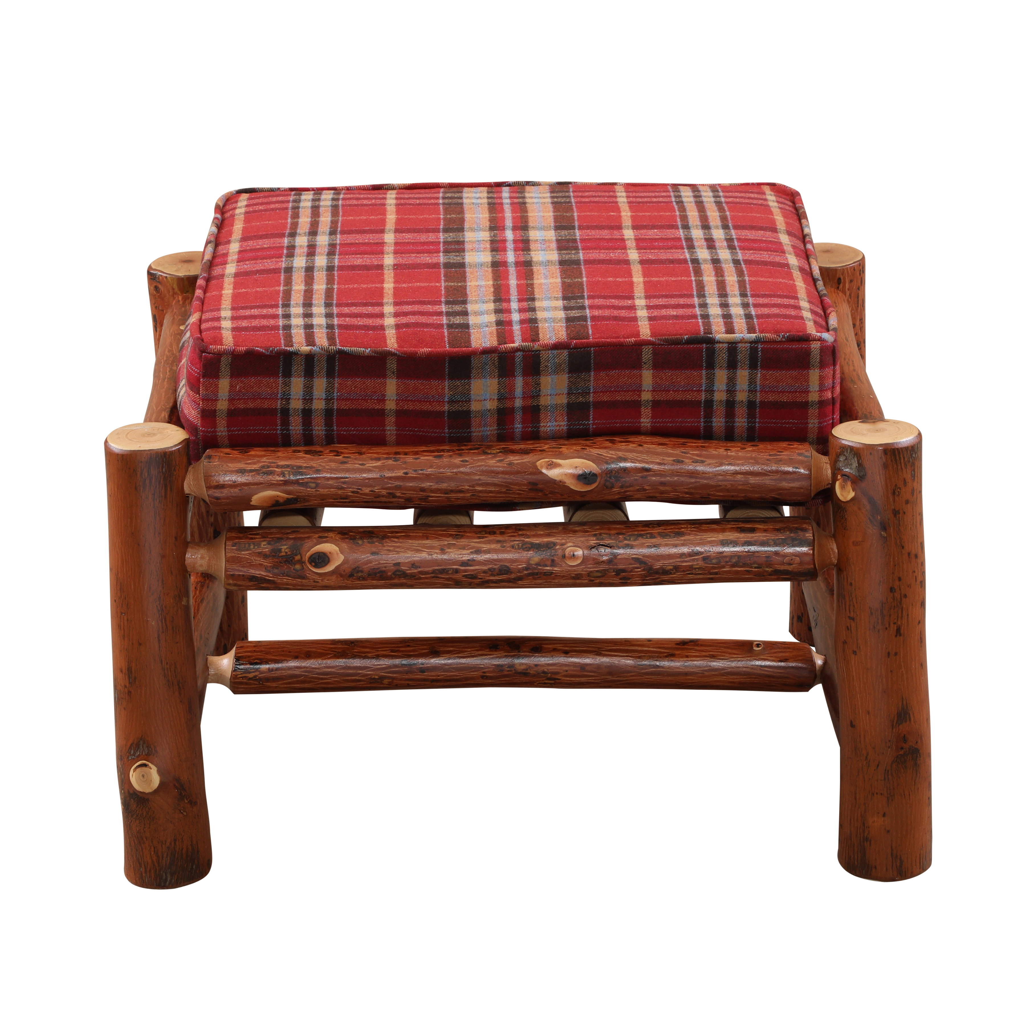 Hickory Log Ottoman - Upgrade - Gil's Furniture & Sleep Source