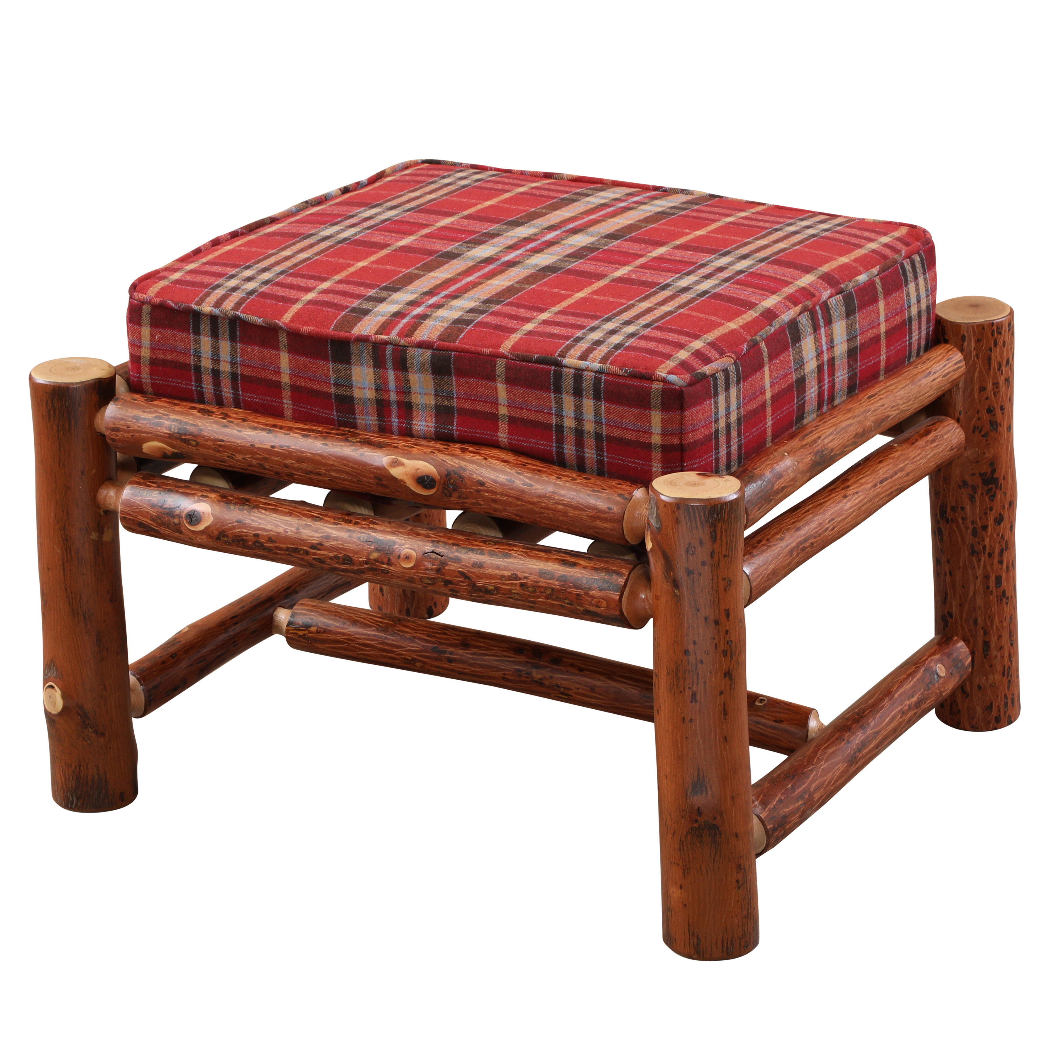 Hickory Log Ottoman - Upgrade - Gil's Furniture & Sleep Source