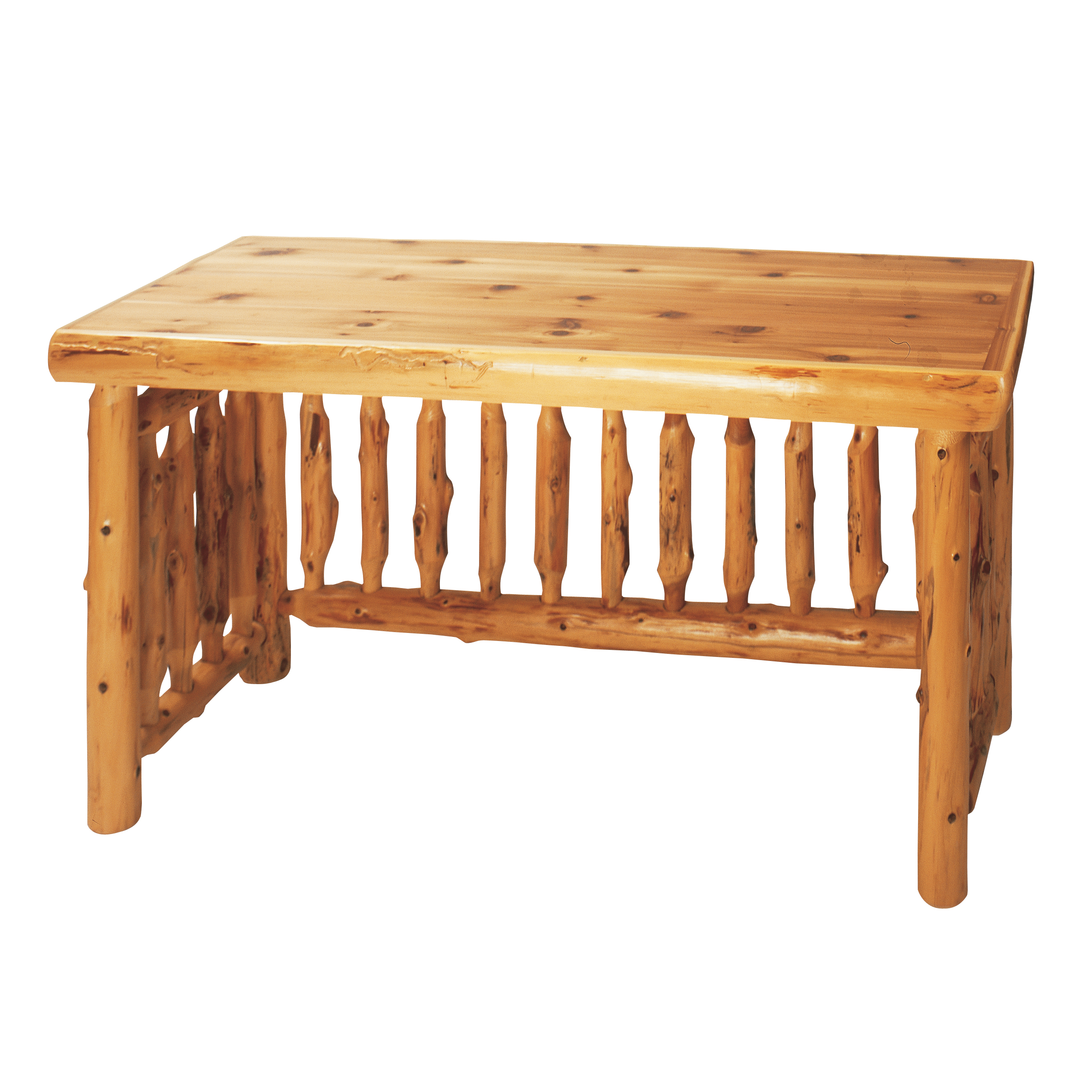 Cedar Log Open Writing Desk - Natural - Armor - Gil's Furniture & Sleep ...