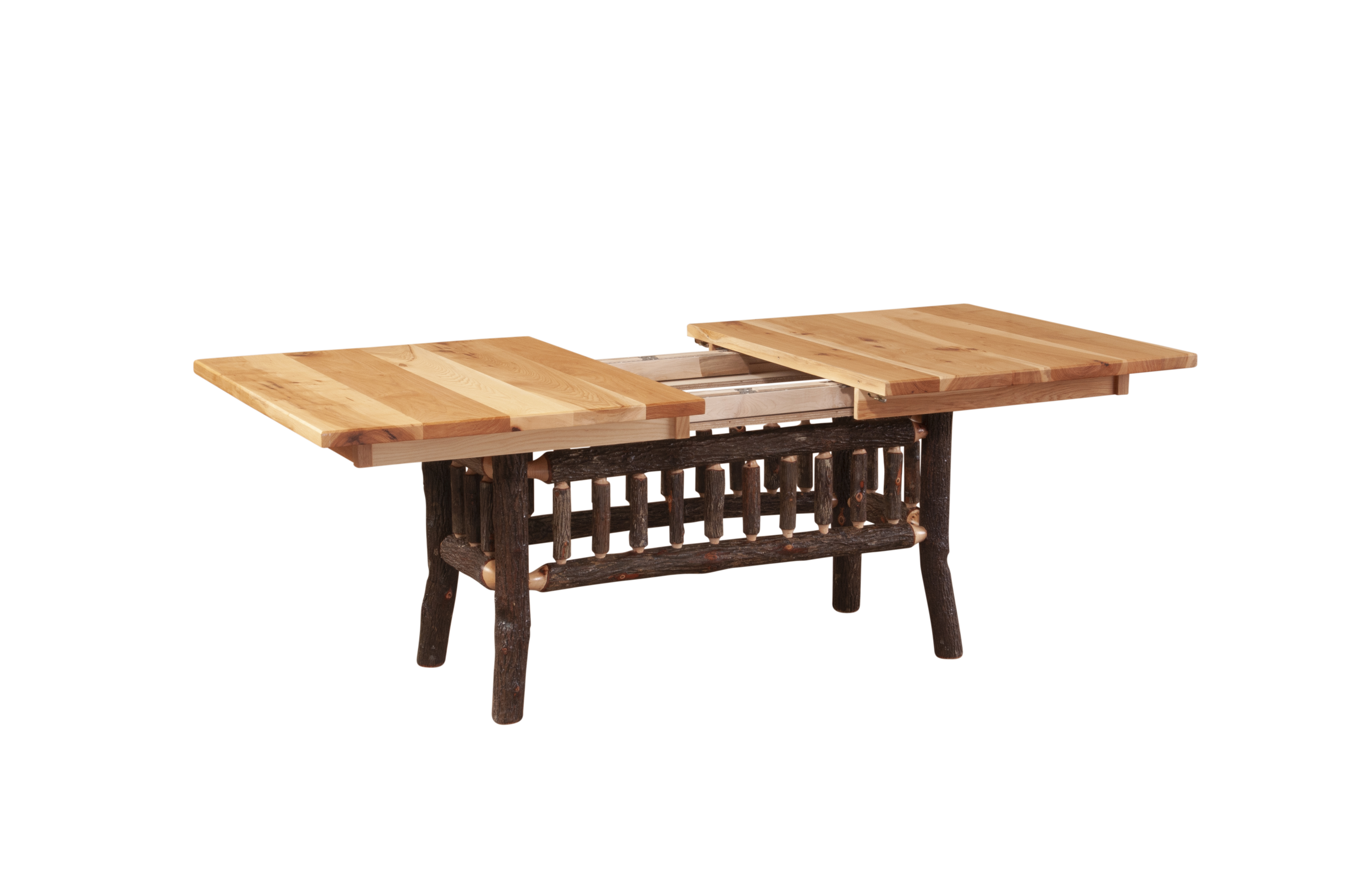 Hickory Log Extension Dining Table - Natural - Gil's Furniture & Sleep ...