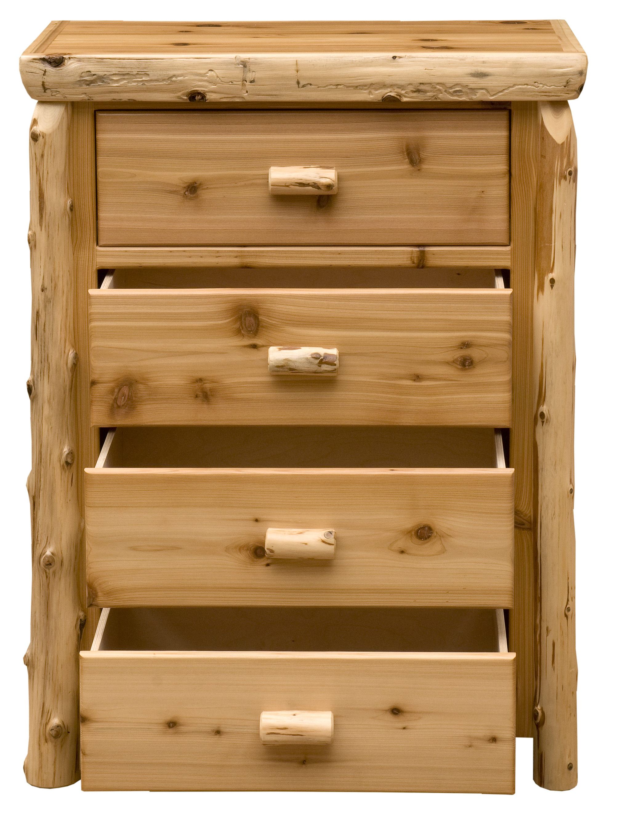 Cedar Log Four Drawer Chest - Natural - Standard Line - Gil's Furniture ...