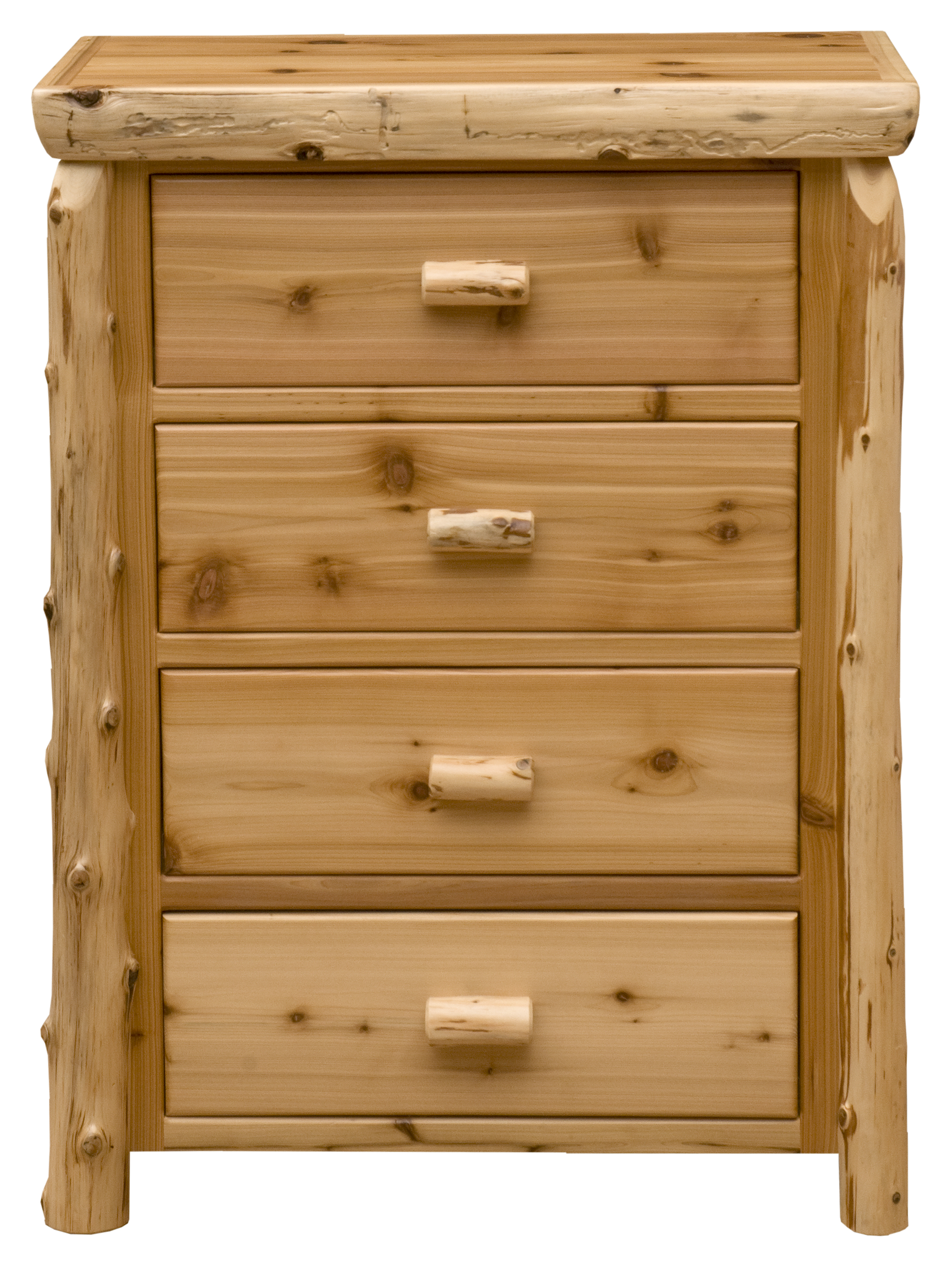 Cedar Log Four Drawer Chest - Natural - Standard Line - Gil's Furniture ...