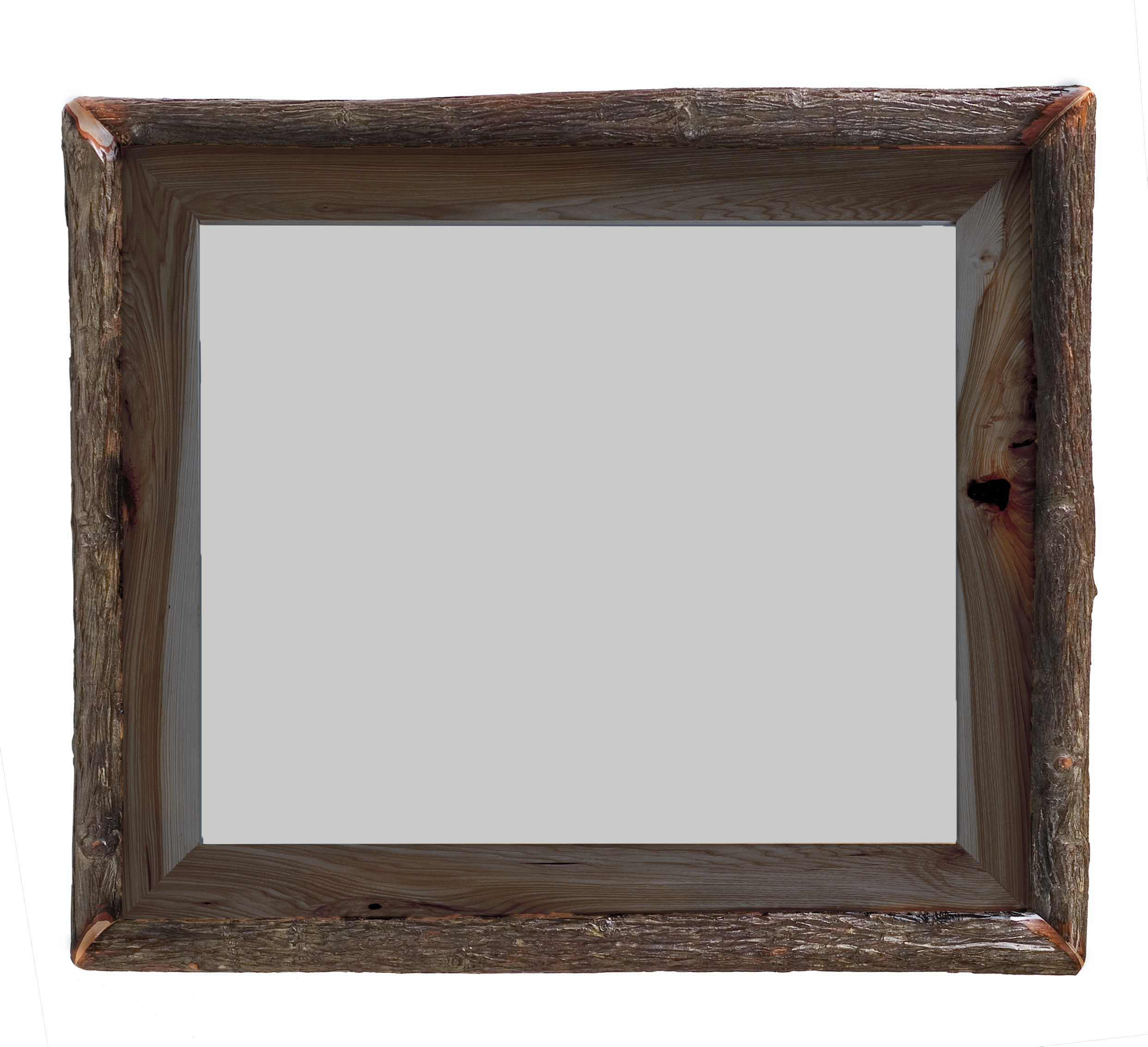 Hickory Log Mirror - Frame Only - Slate - Custom Size - Gil's Furniture ...