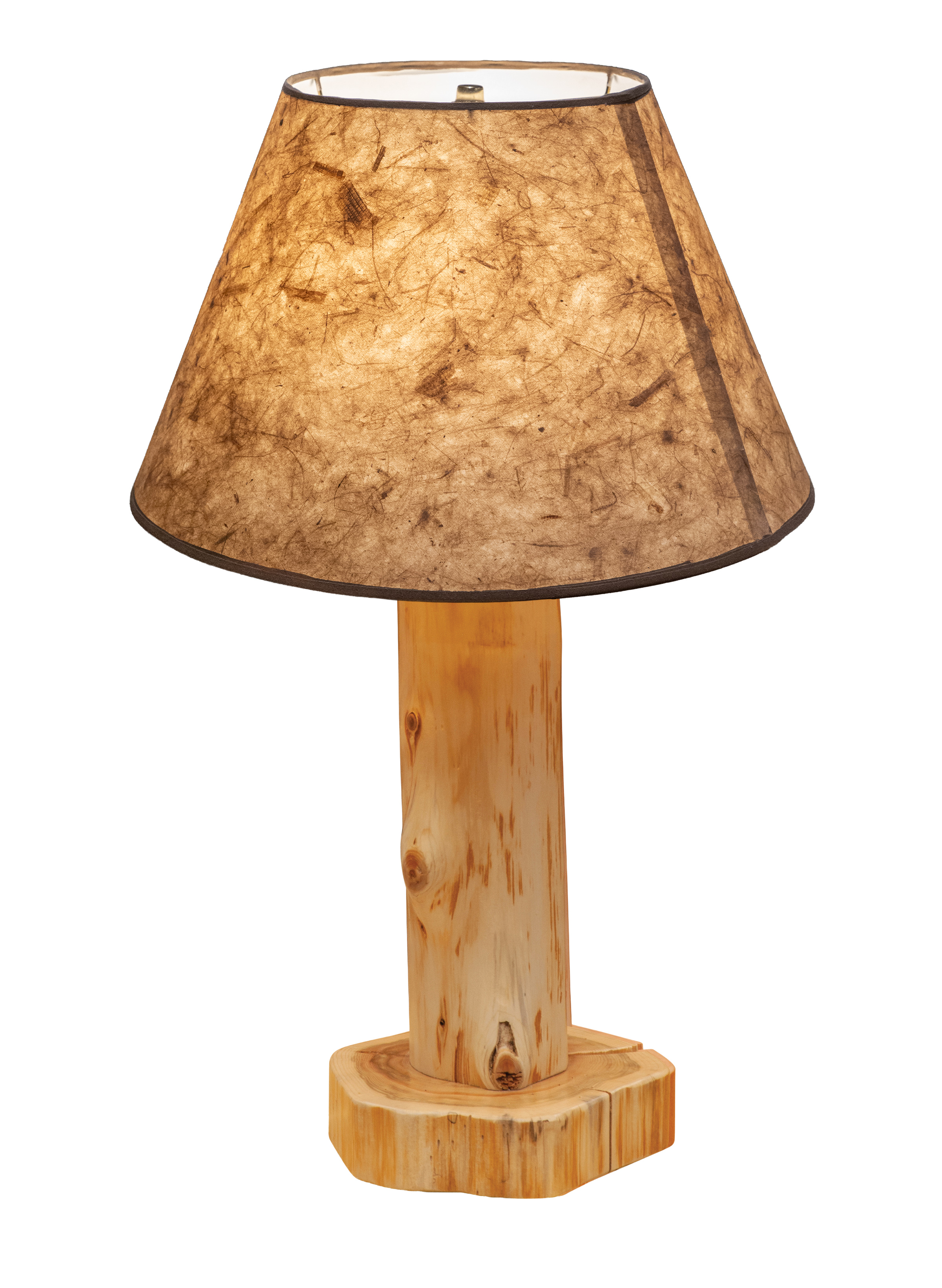 Cedar Log Table Lamp without Lamp Shade - Natural - Gil's Furniture ...