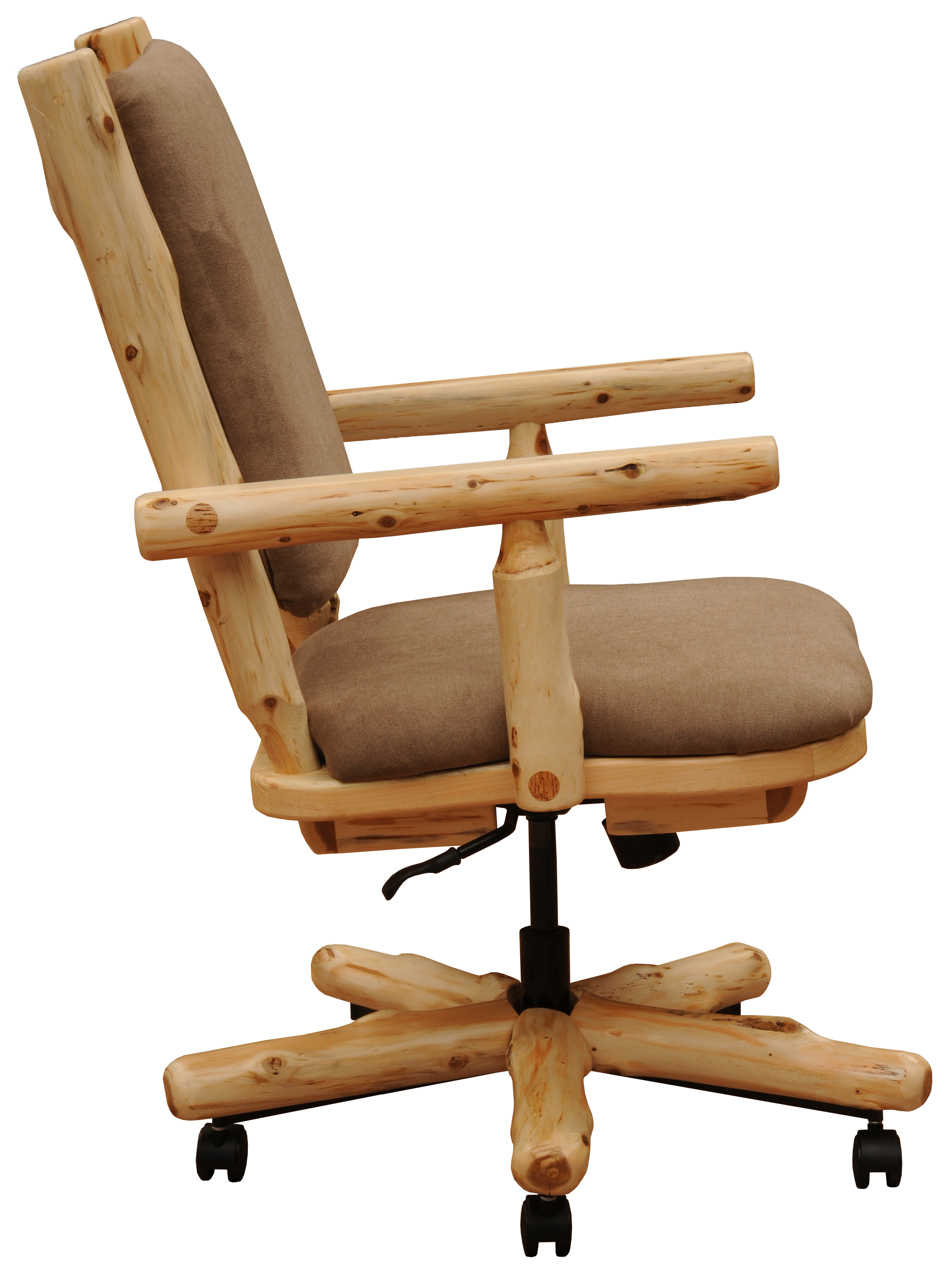 Cedar Log Upholstered Executive Chair - Weathered - Standard - Gil's ...