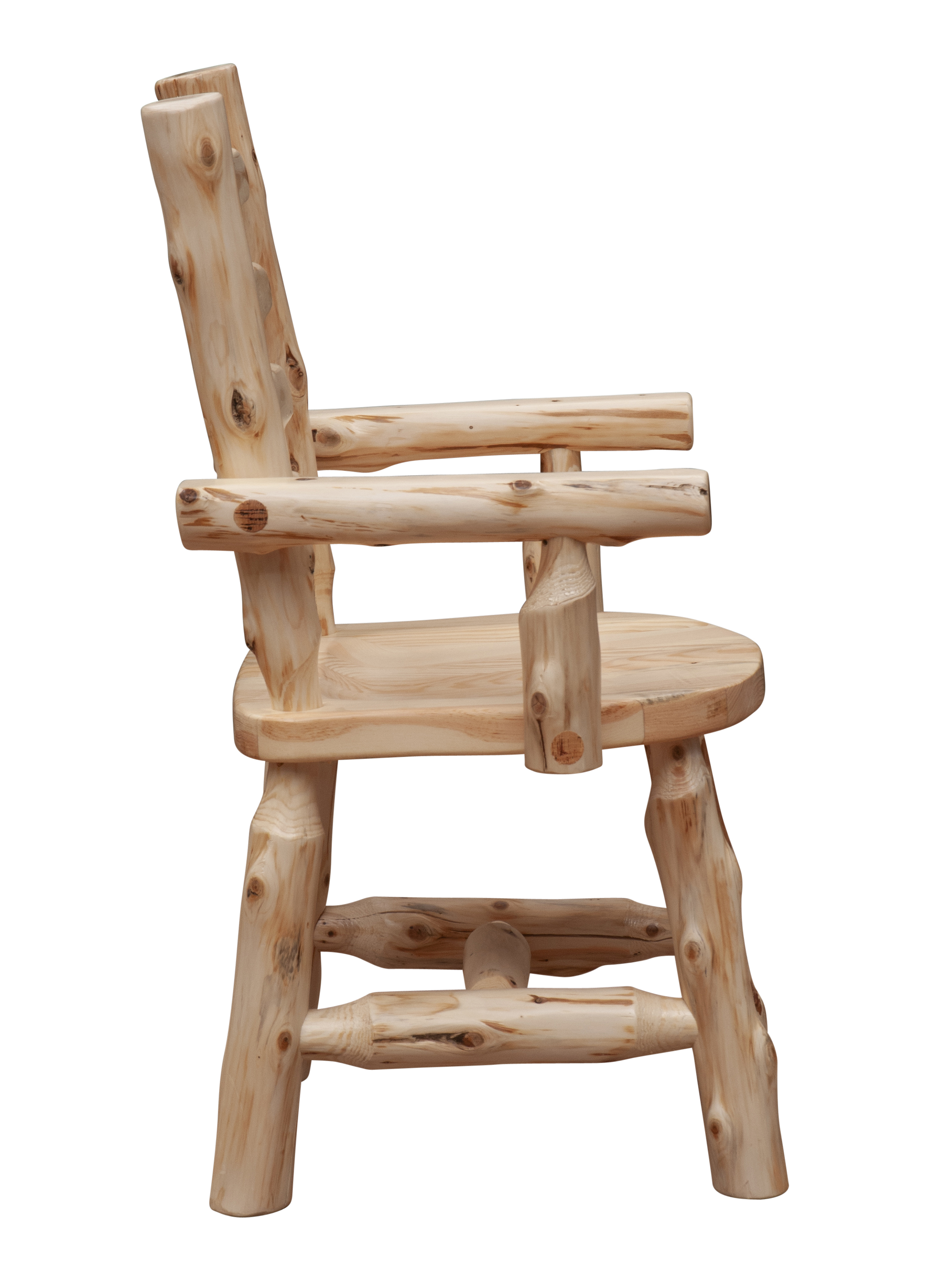 Cedar Ladder-back Log Arm Chair - Natural - Gil's Furniture & Sleep Source