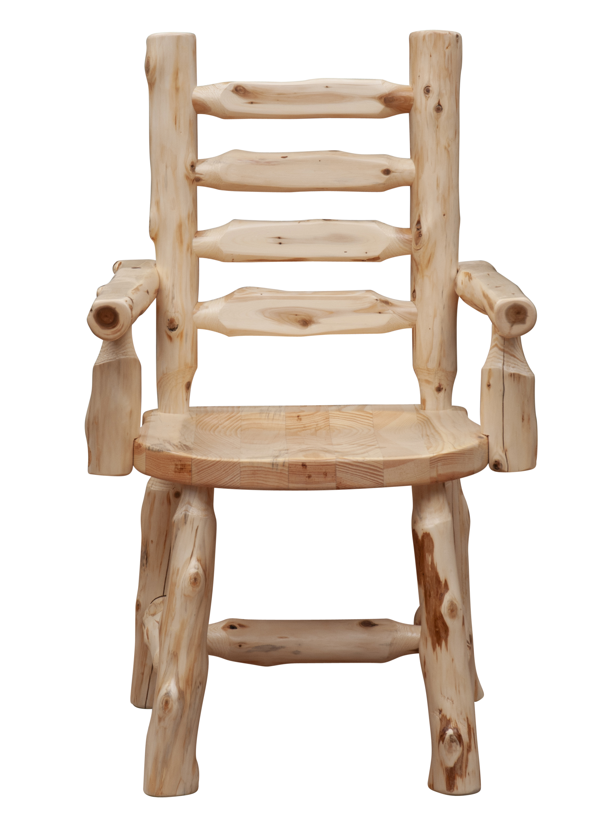 Cedar Ladder-back Log Arm Chair - Natural - Gil's Furniture & Sleep Source