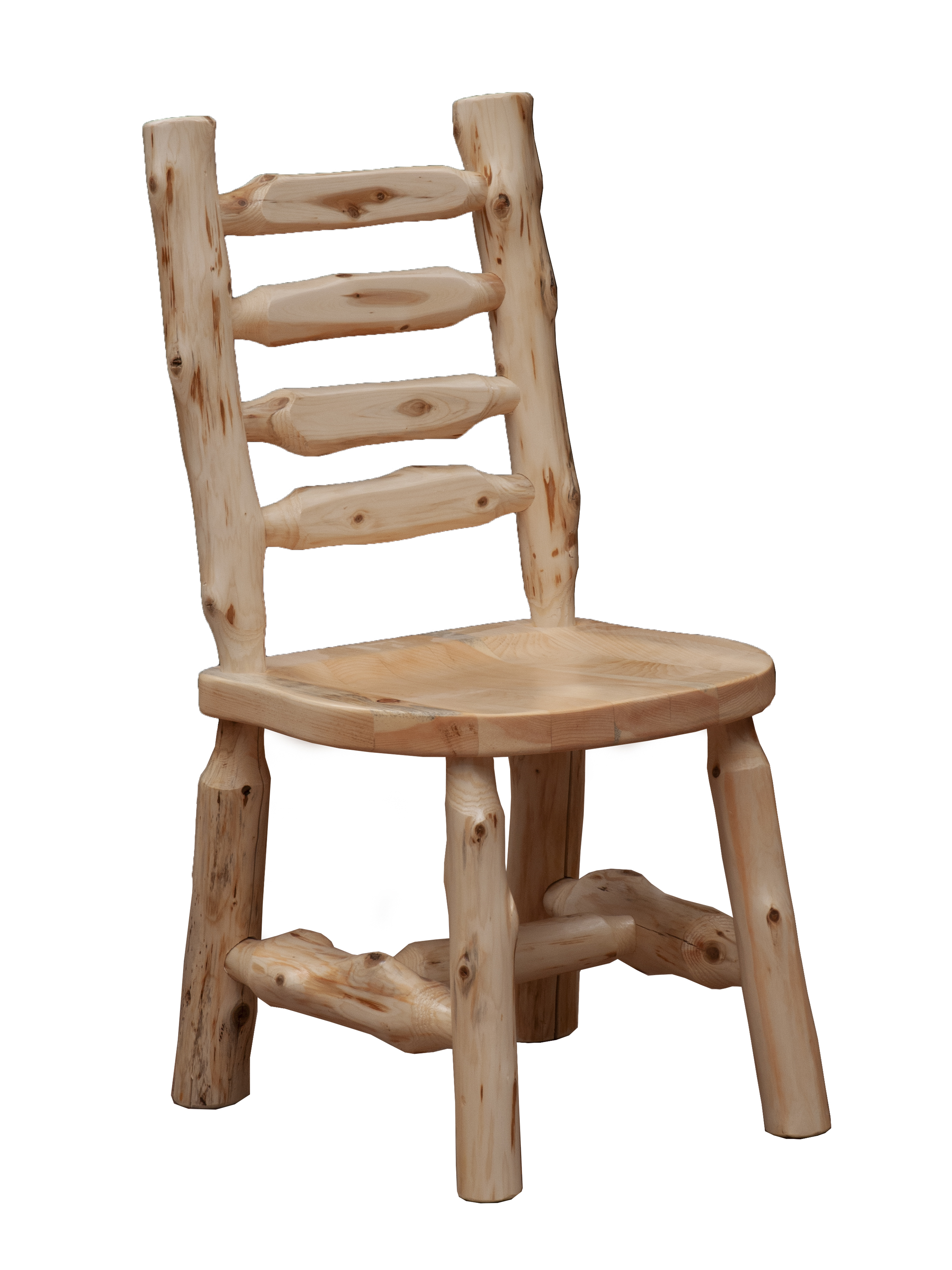 Cedar Ladder-back Log Side Chair - Weathered - Gil's Furniture & Sleep ...