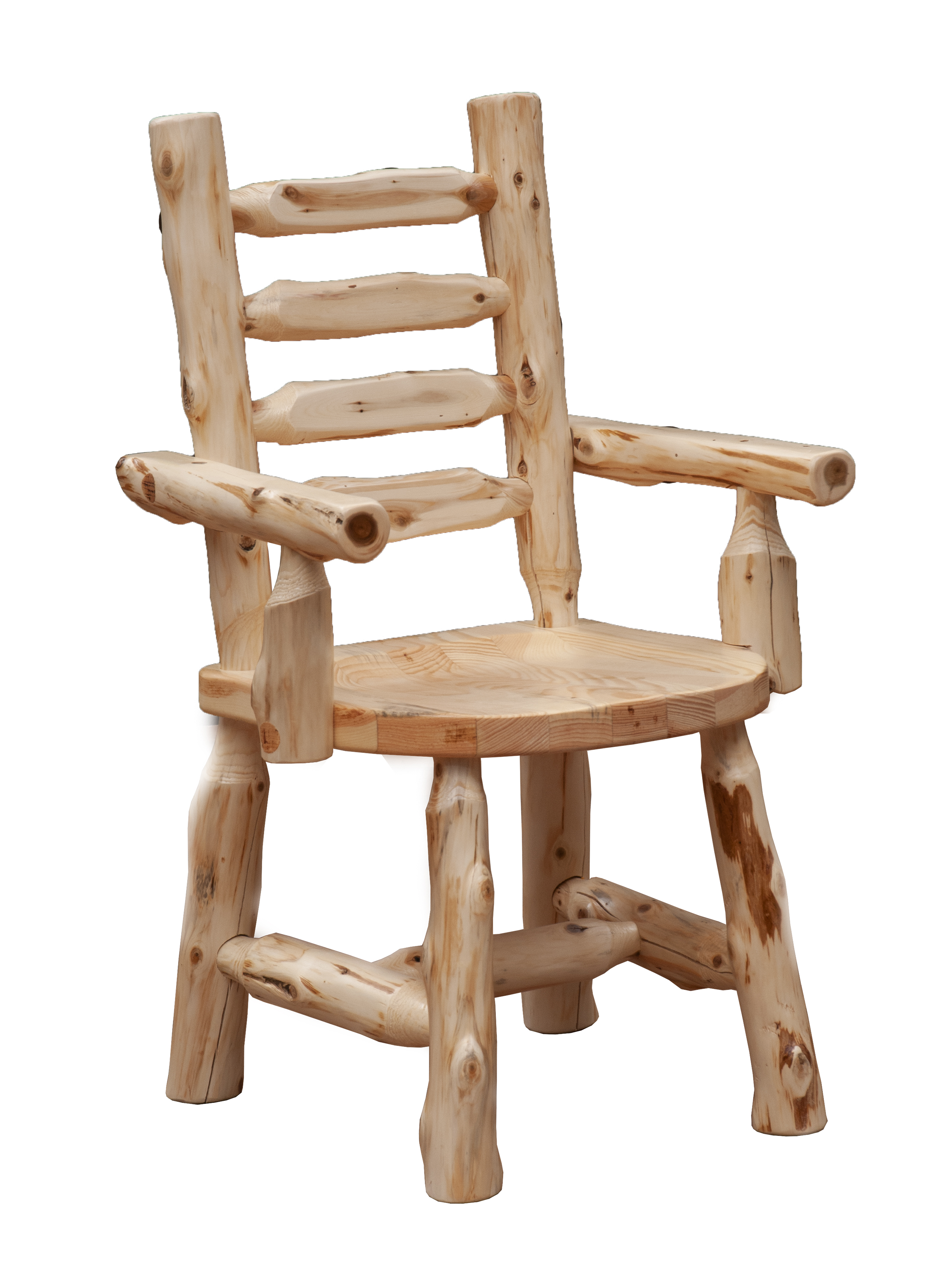 Cedar Ladder-back Log Arm Chair - Natural - Gil's Furniture & Sleep Source