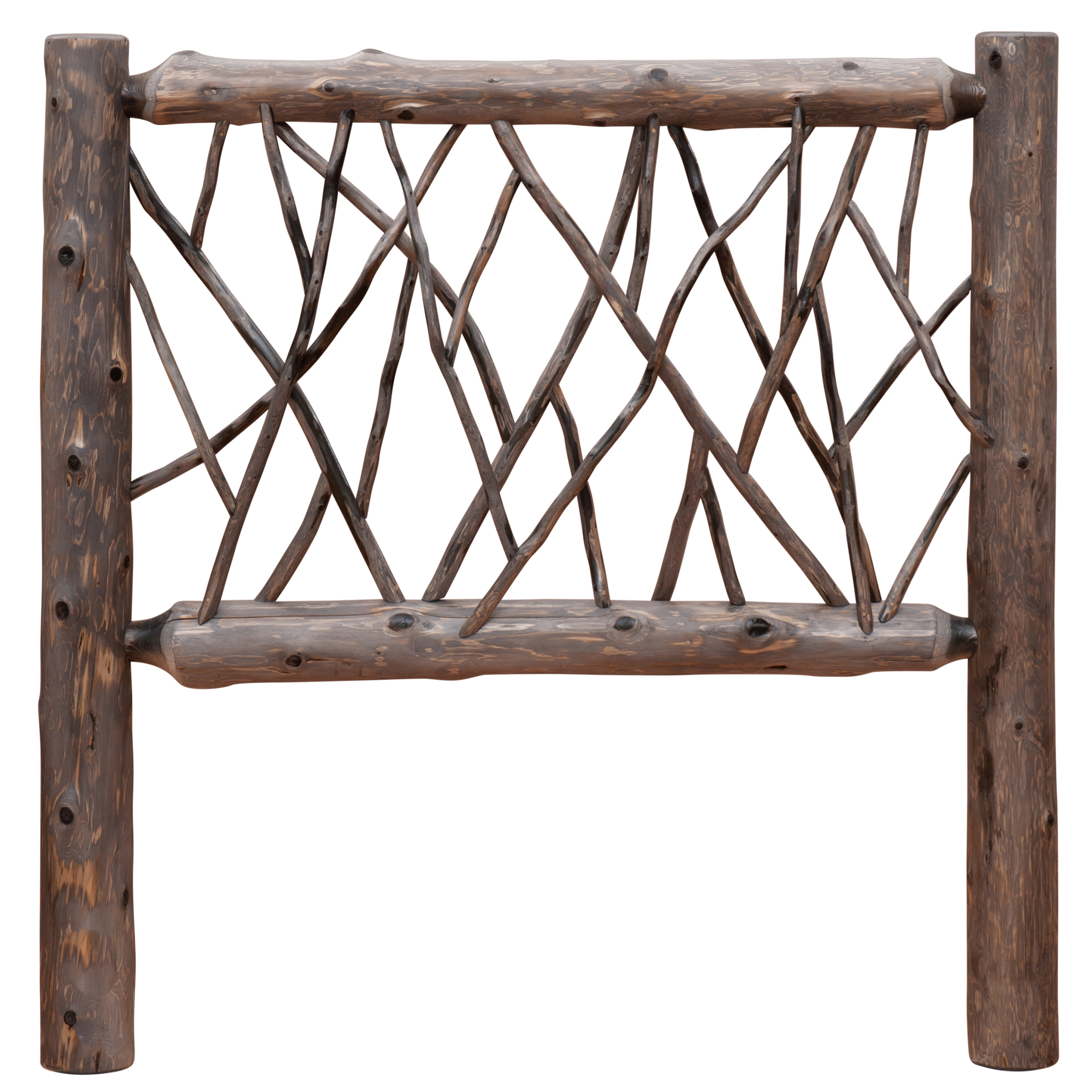 Cedar Log Twig Headboard - Single - Weathered - Gil's Furniture & Sleep ...