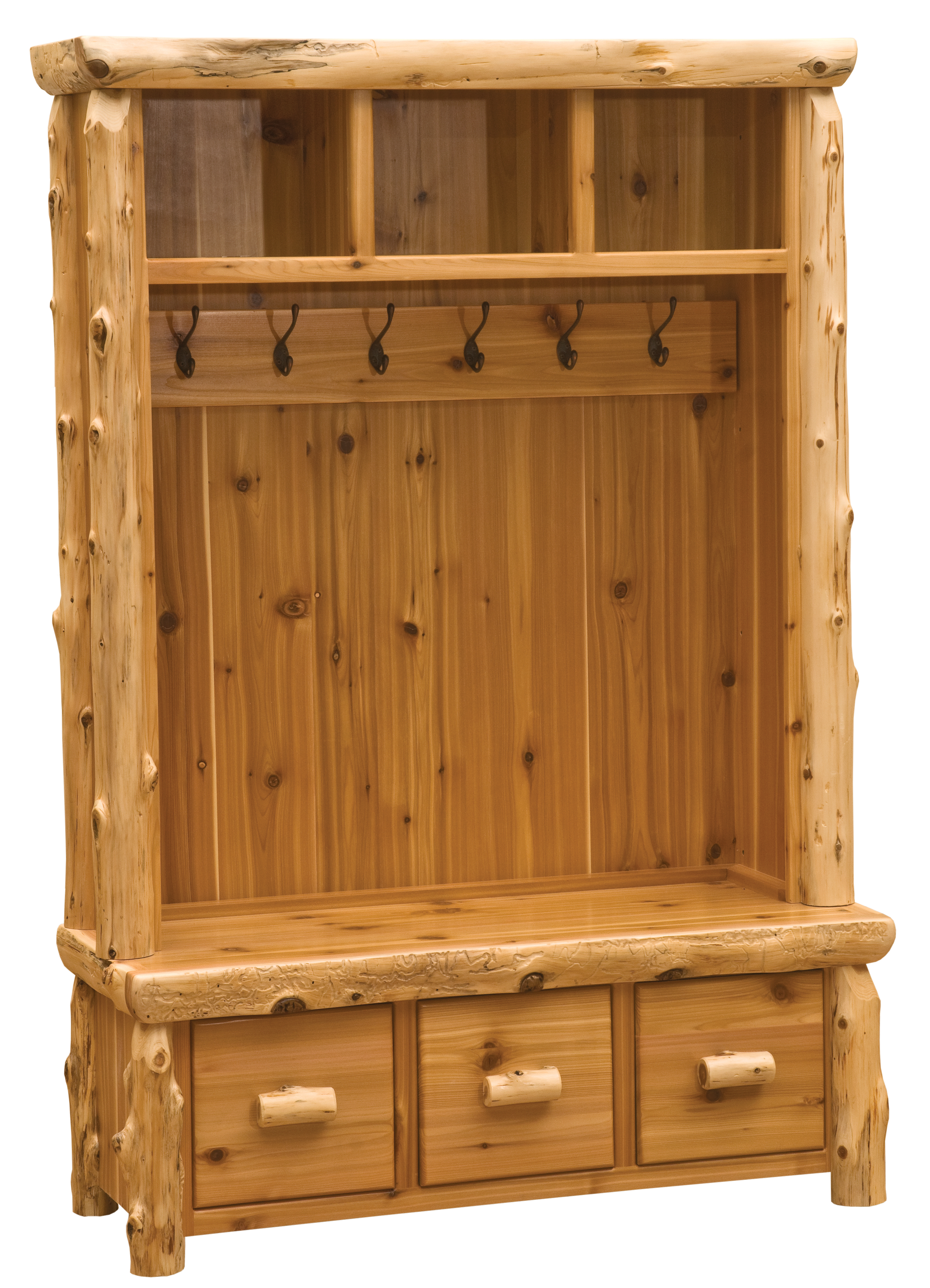 Cedar Log Entry Locker Unit - Natural - Gil's Furniture & Sleep Source