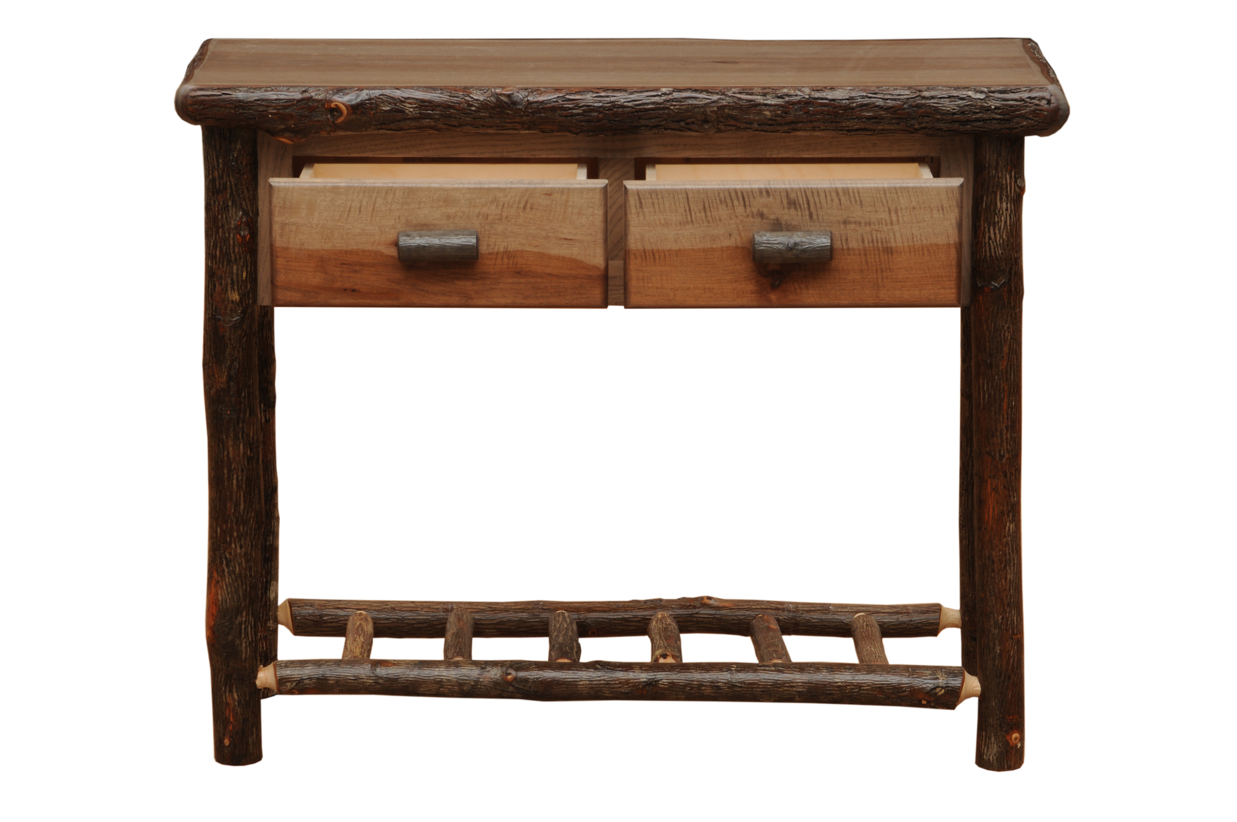 Hickory Two Drawer Sofa Table - Cinnamon - Gil's Furniture & Sleep Source