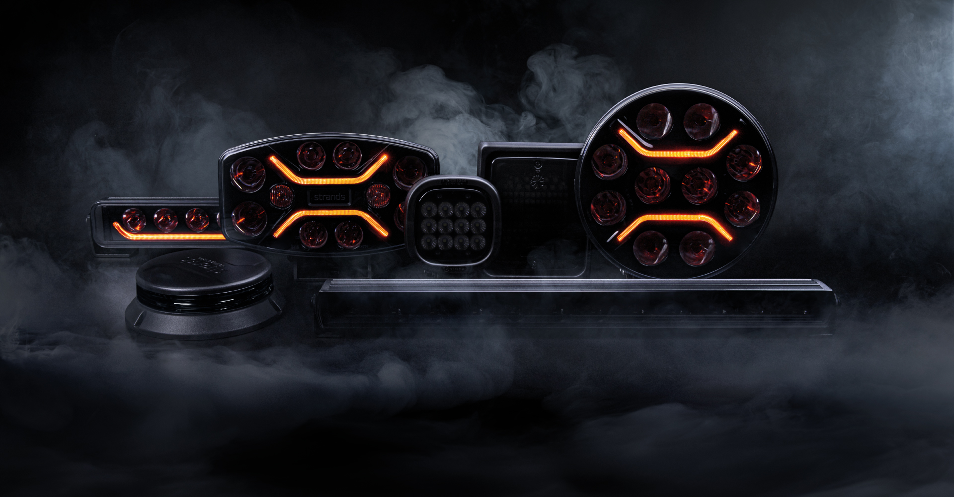 DARK KNIGHT DIRECTIONAL WARNING LIGHT AMBER 4 LED DARK TINTED GLASS ...